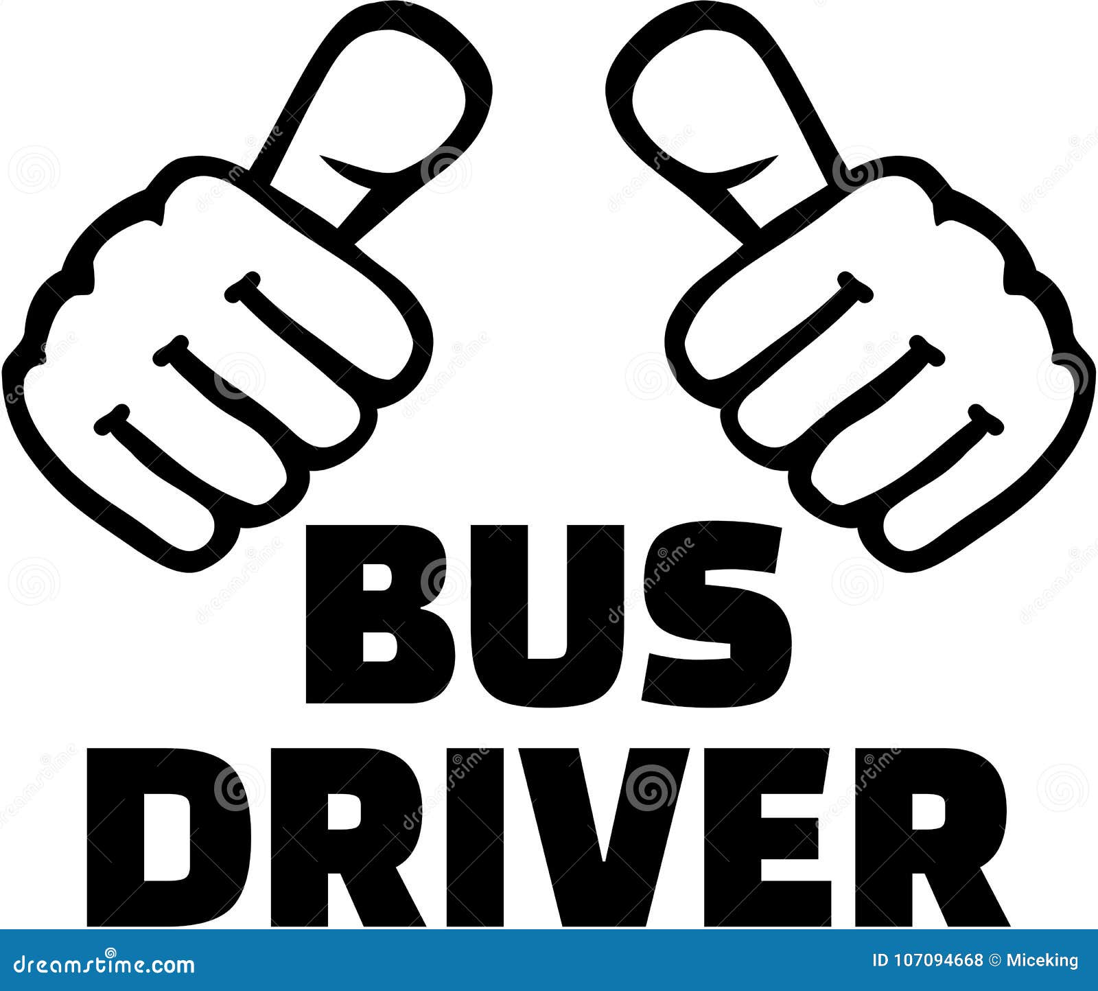 Bus Driver with Thumbs for Shirts Stock Vector - Illustration of auto ...
