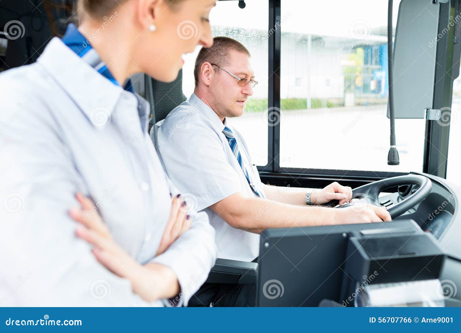Bus Driver and Tourist Guide Stock Photo - Image of city, beautiful ...