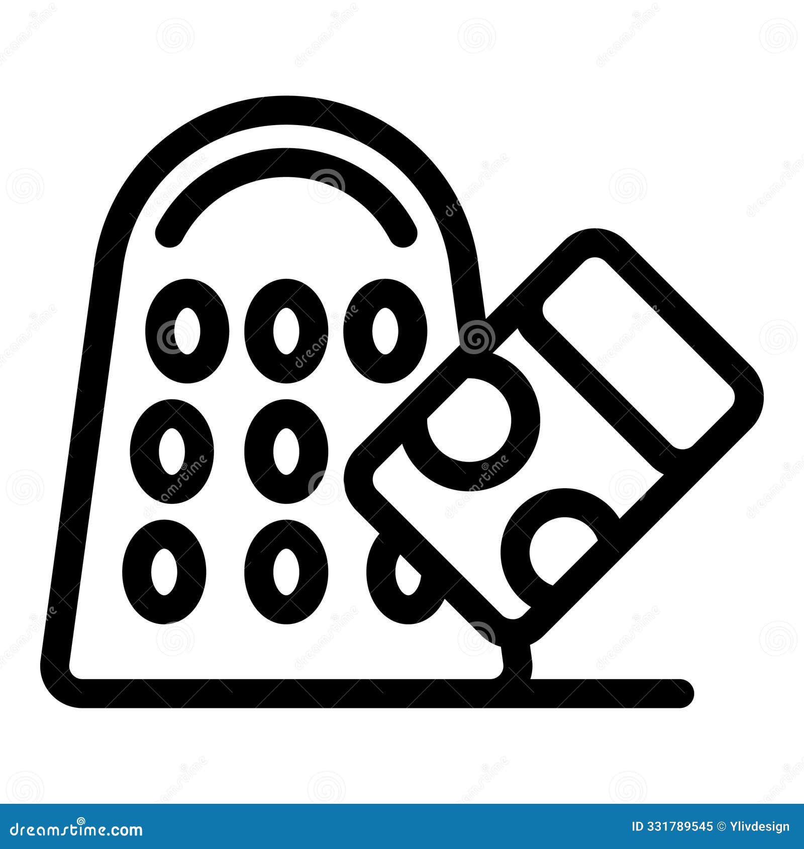 Ticket Punch Line Icon, Public Transport Concept, Ticket With Tear-off ...