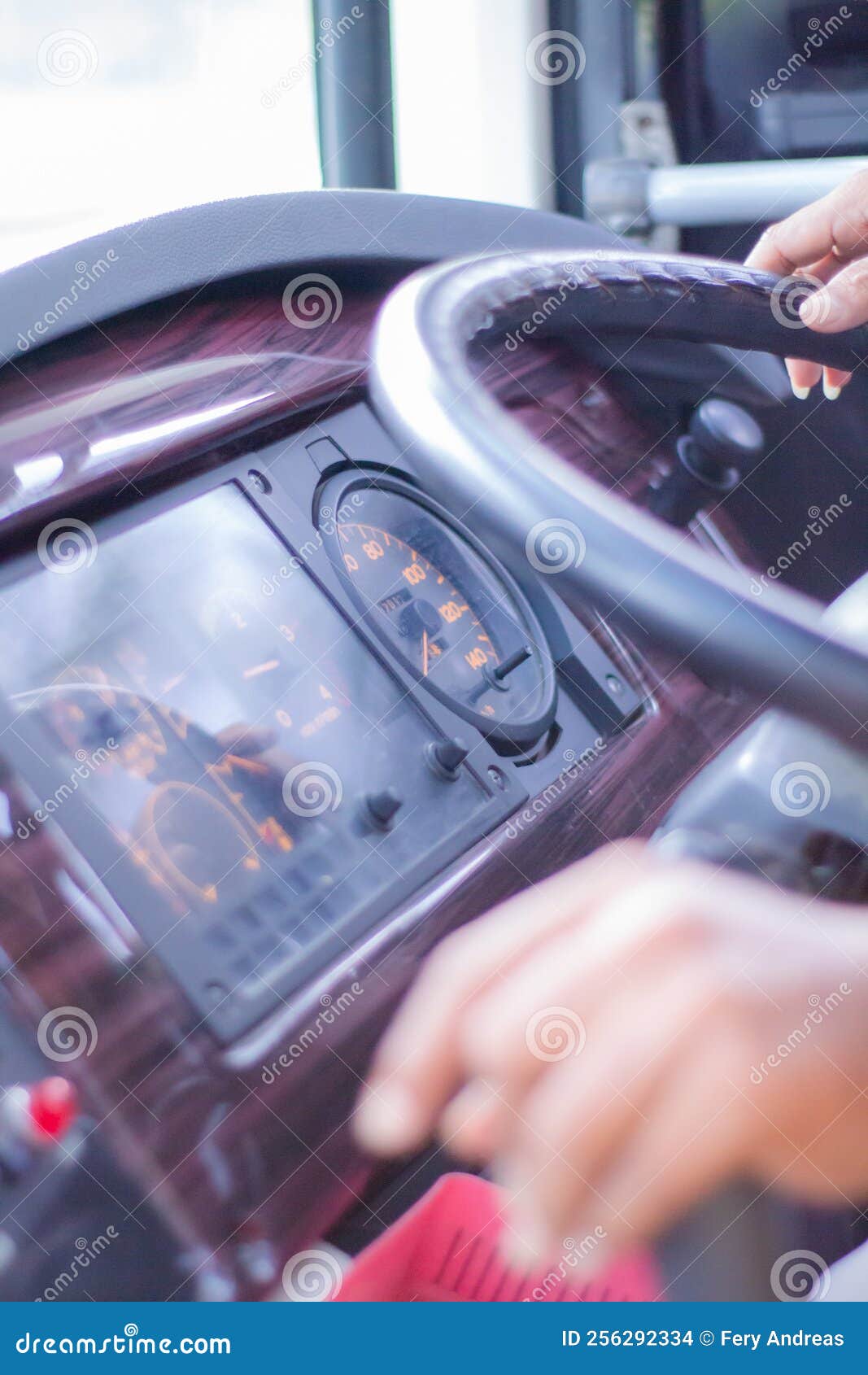 Bus Engine Condition Indicator Stock Photo - Image of engine, hand ...