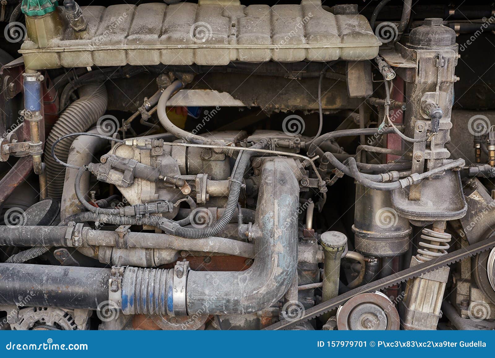 Bus Engine Problem stock image. Image of break, dirty - 157979701