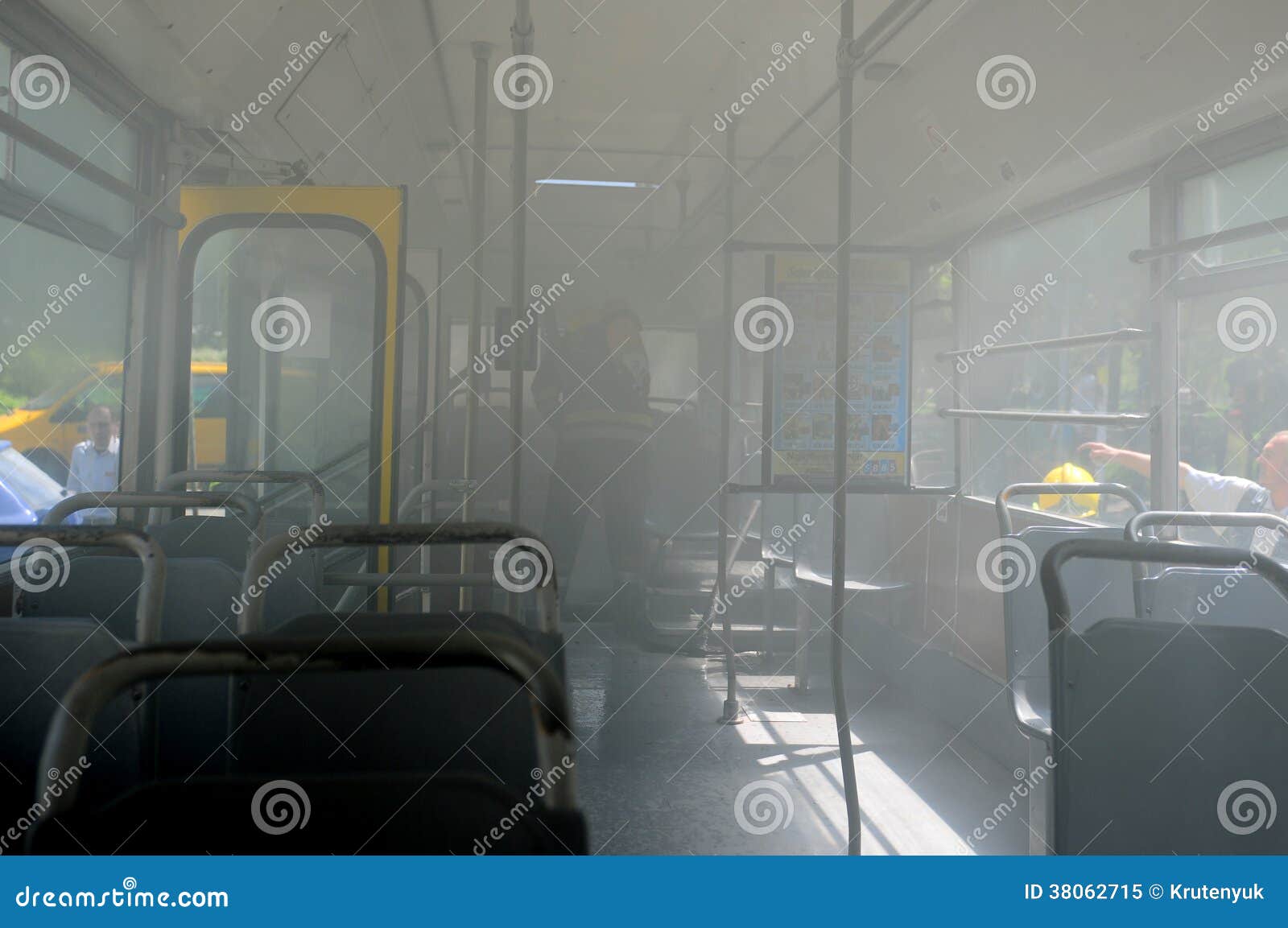 Bus on fire on the street editorial image. Image of danger - 38062715