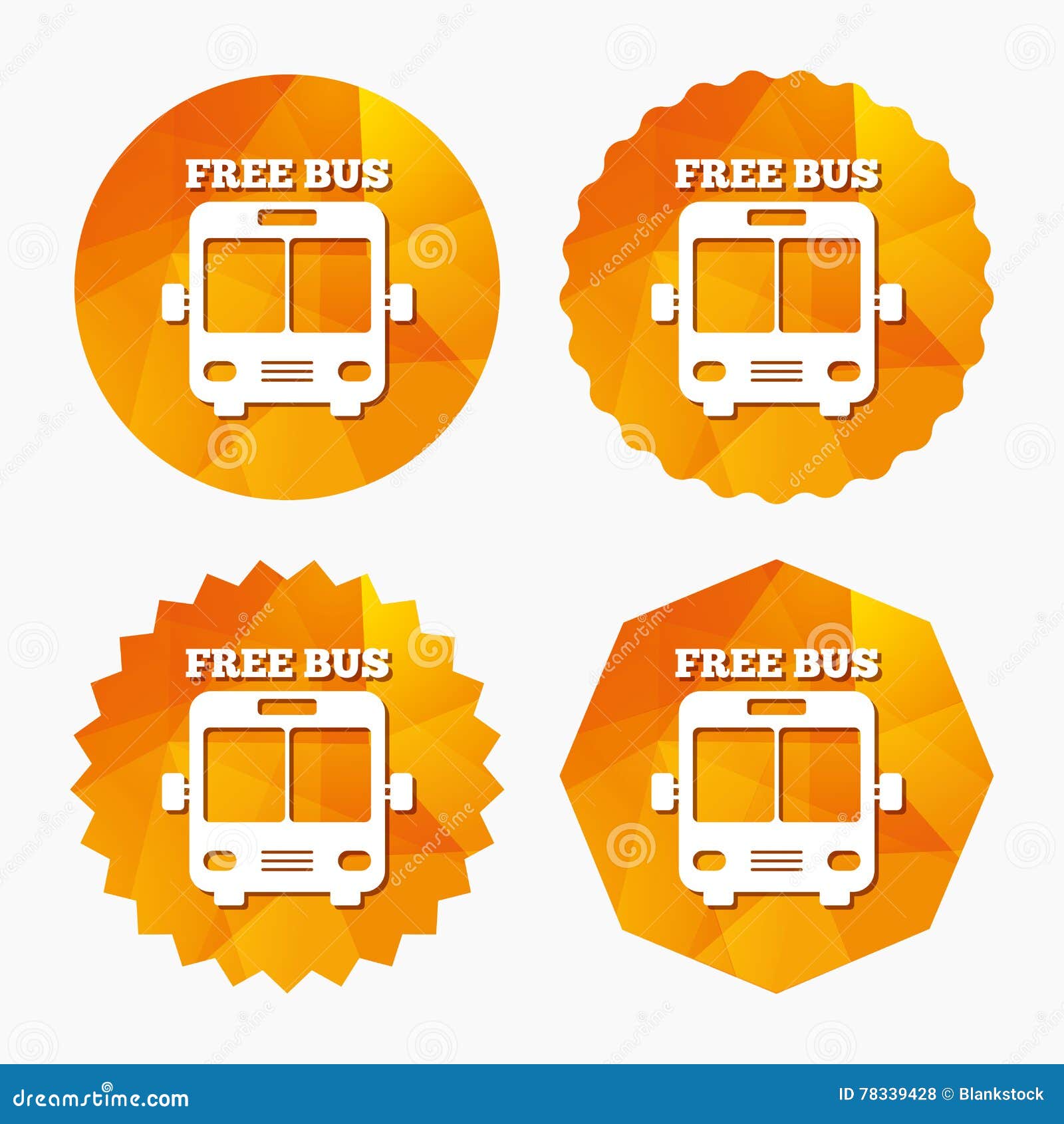 Bus Free Sign Icon. Public Transport Symbol Stock Vector - Illustration ...