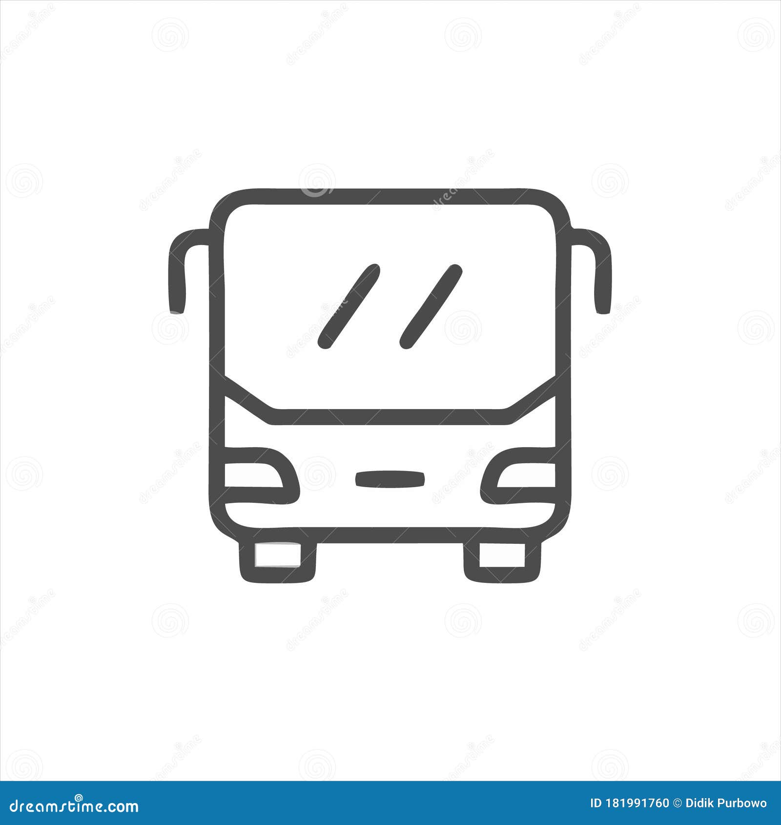 Bus Front Icon in Trendy Design Style for Web Site and Mobile App Stock ...
