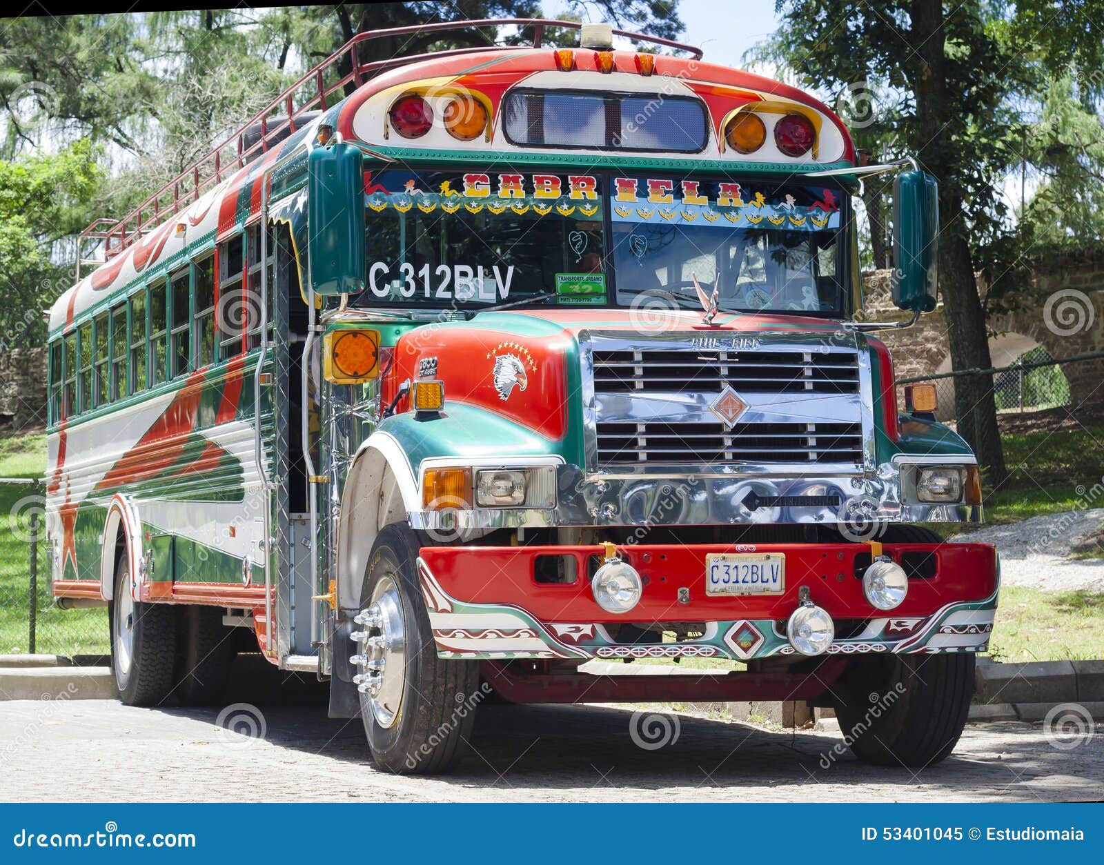 Bus in Guatemala editorial image. Image of traffic, latin - 53401045