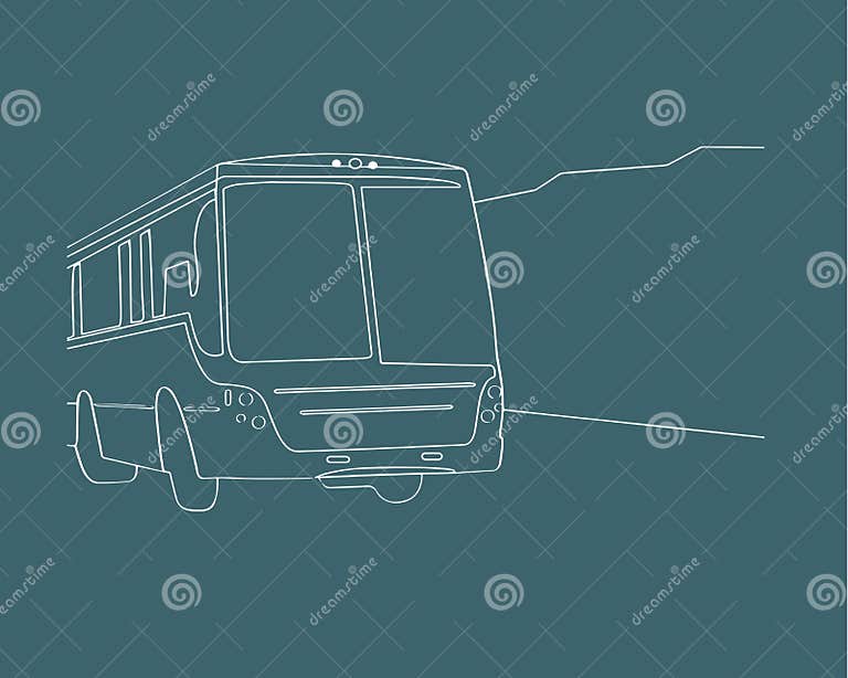 Bus stock vector. Illustration of vector, drawing, vehicle - 48434672