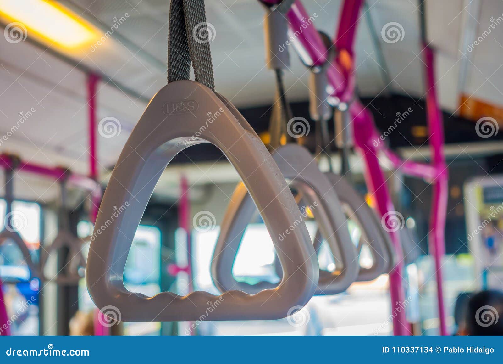 Bus Handle for Passenger Inside Public Bus Editorial Stock Image ...
