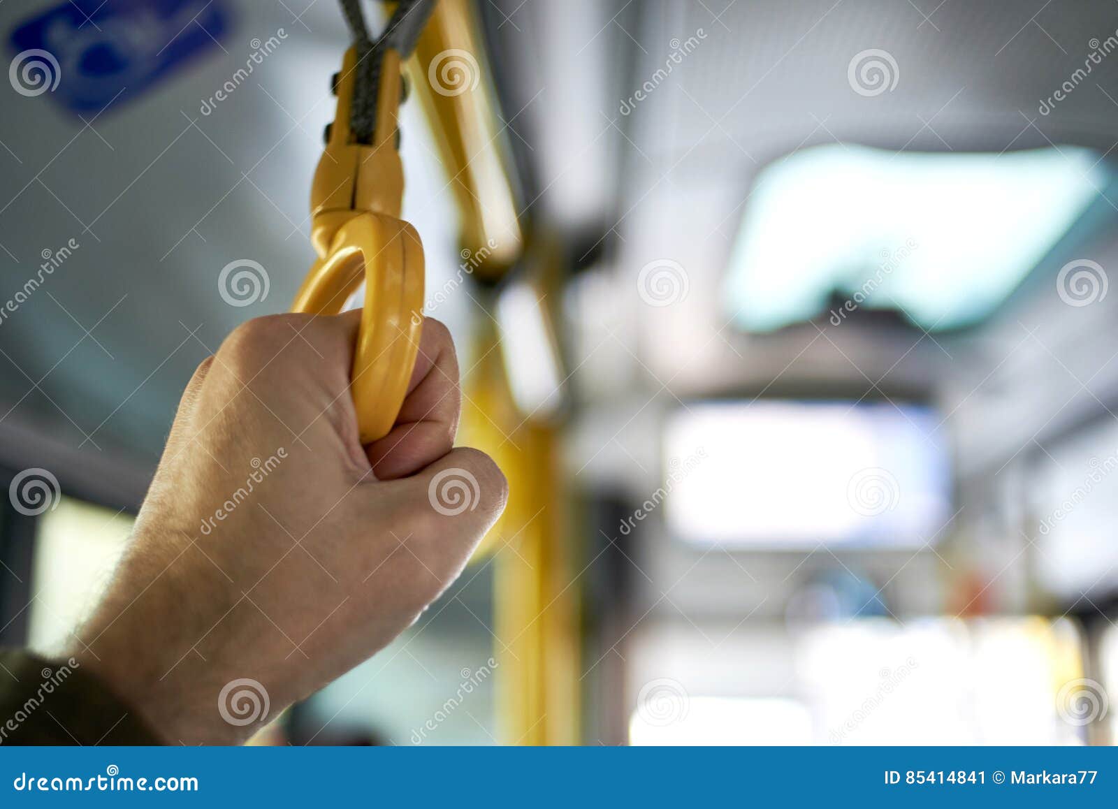 Bus handrail. stock image. Image of inside, subway, transport - 85414841