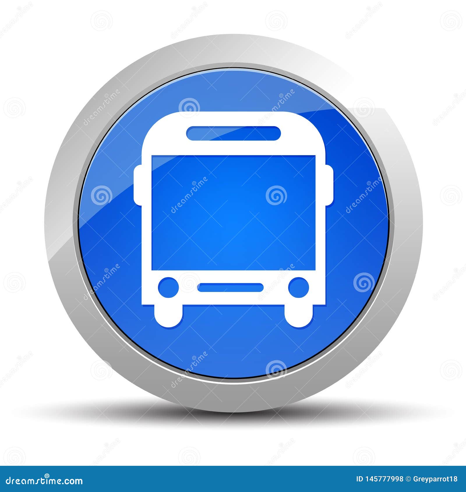 Bus Icon Blue Round Button Illustration Stock Illustration ...