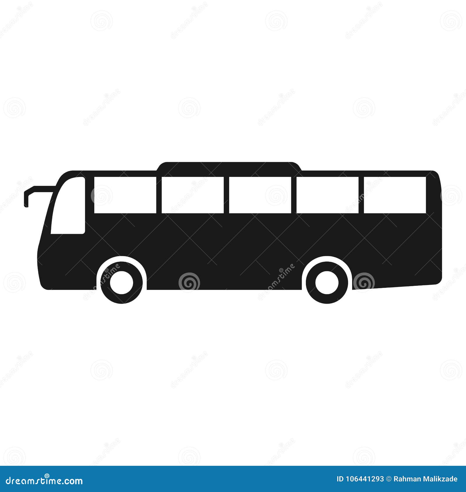 Bus Icon, Bus Side Icon Vector Stock Vector - Illustration of design ...