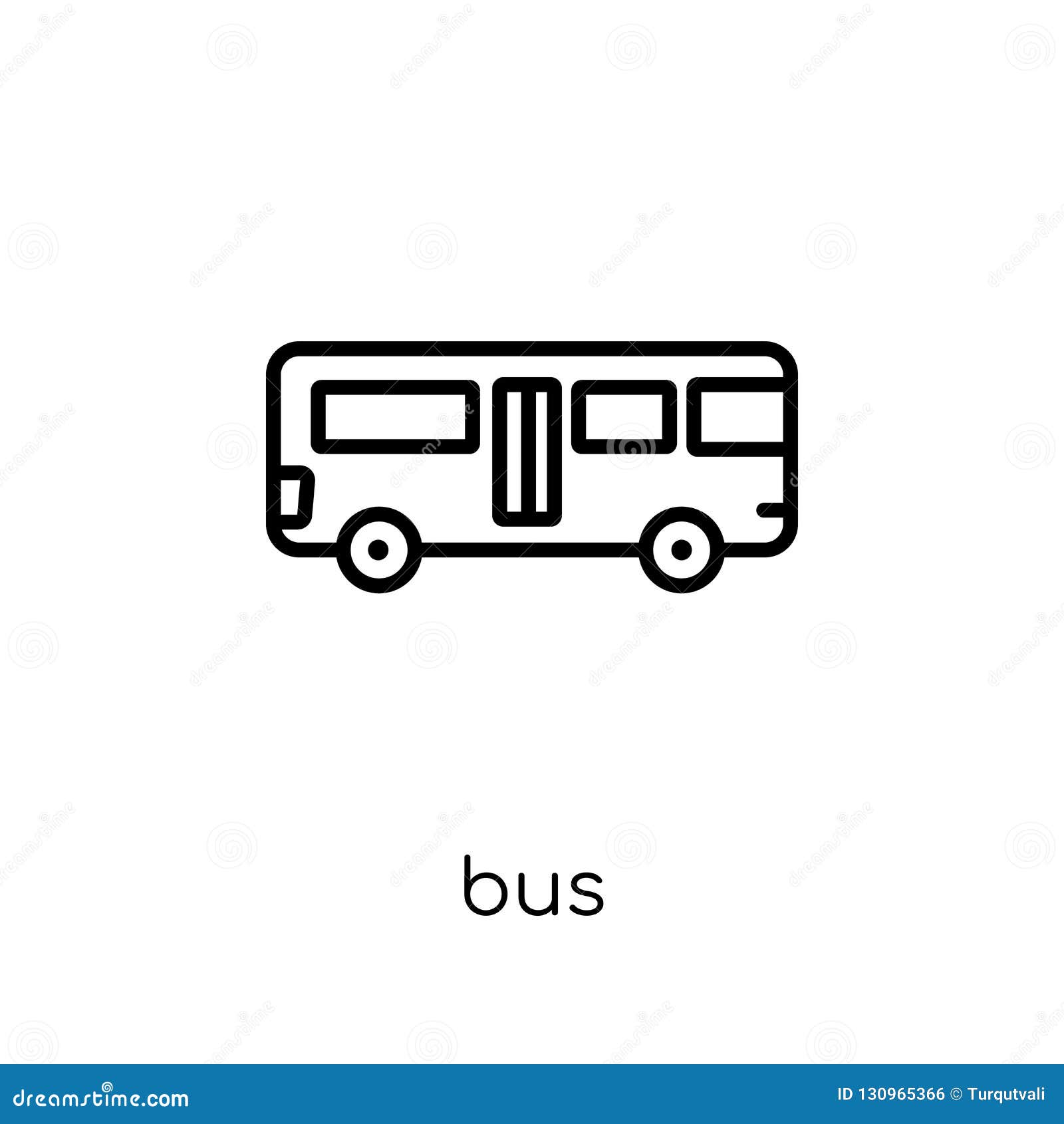 Bus icon from collection. stock vector. Illustration of symbol - 130965366