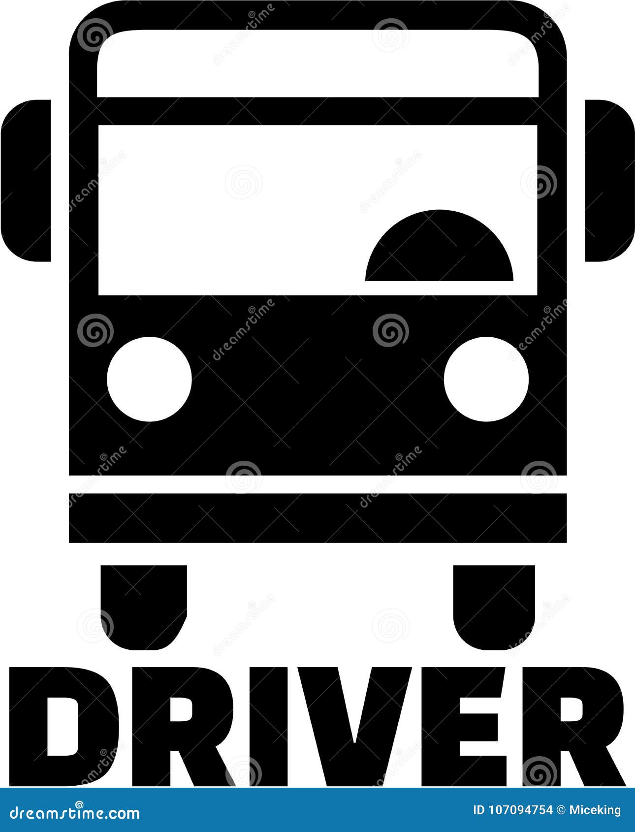 Bus icon and driver stock vector. Illustration of auto - 107094754