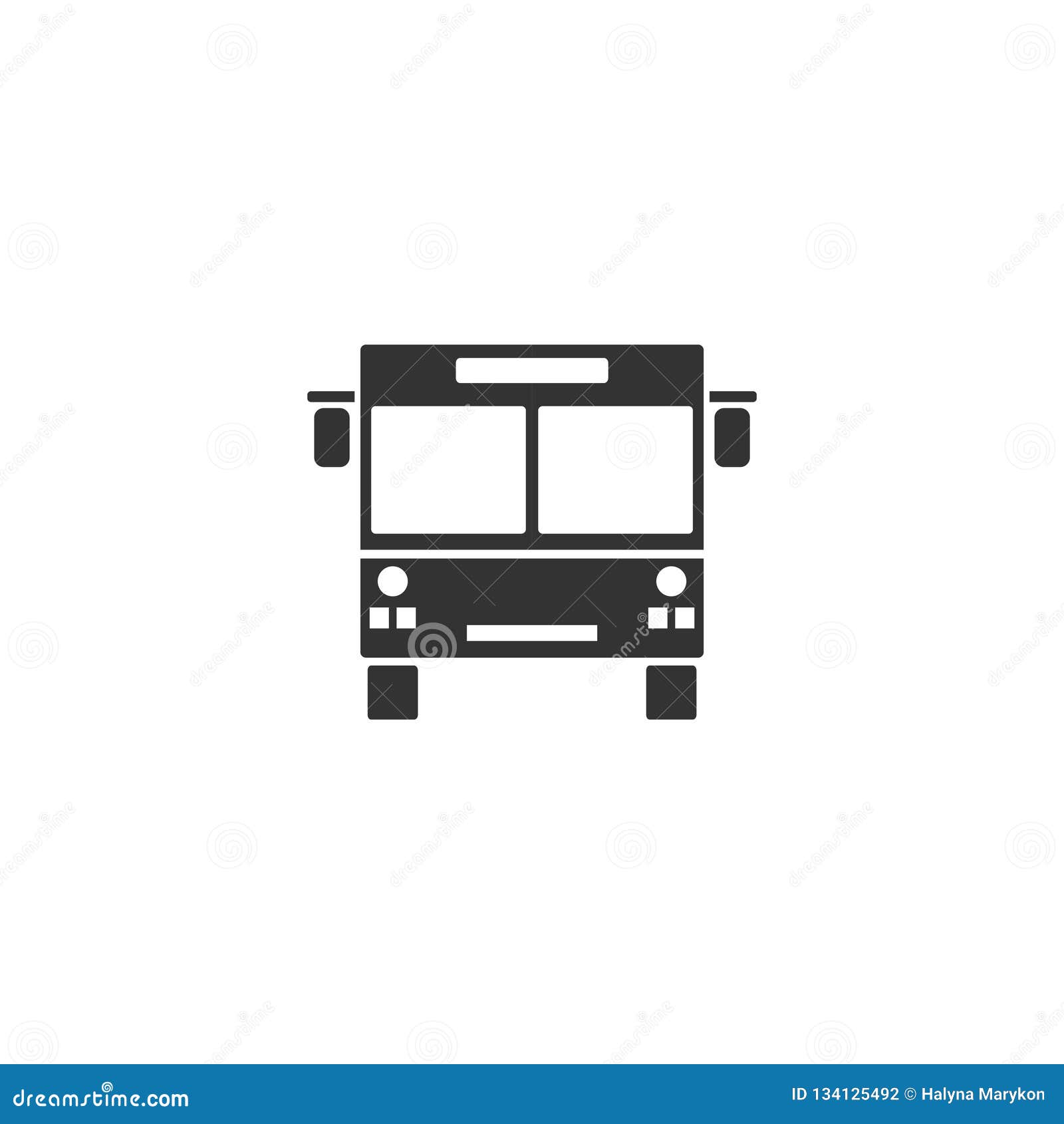 Bus icon flat stock vector. Illustration of design, drive - 134125492