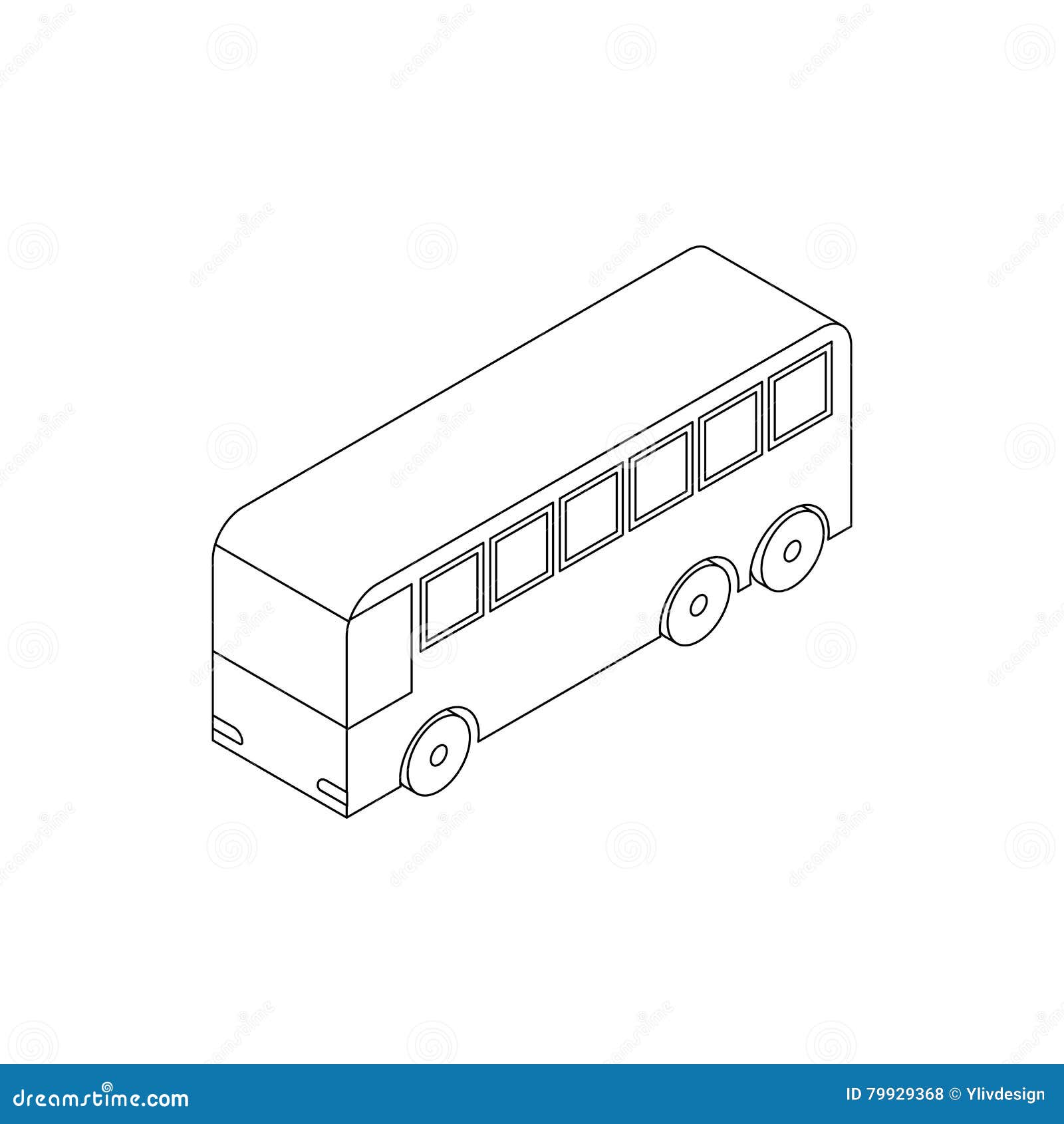 Bus Icon, Isometric 3d Style Stock Vector - Illustration of travel ...