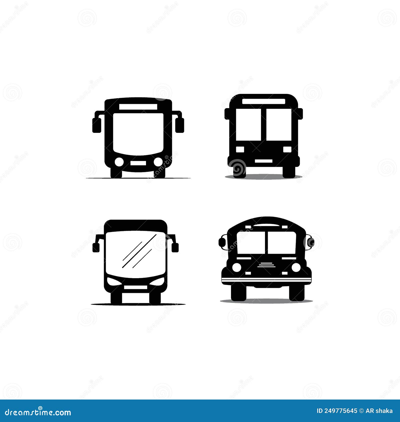Bus Icon Logo, Vector Design Stock Vector - Illustration of gray ...