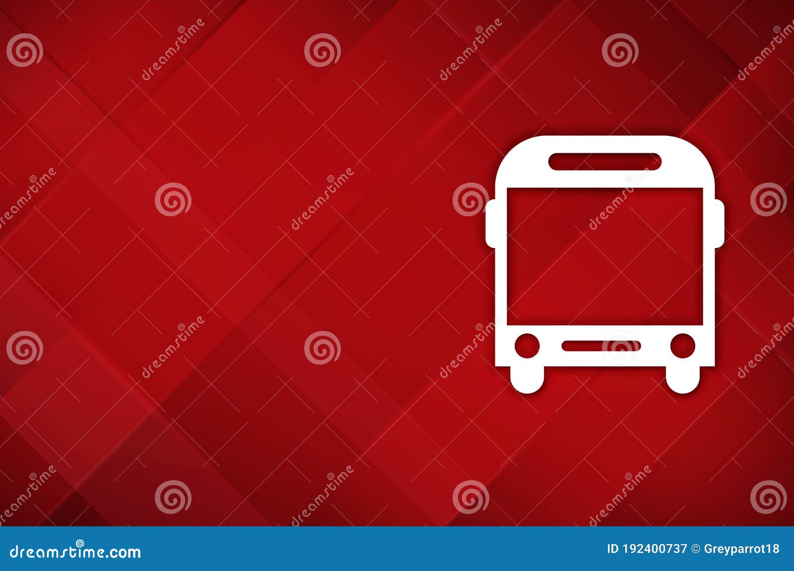 Bus Icon Modern Layout Design Abstract Red Background Illustration ...