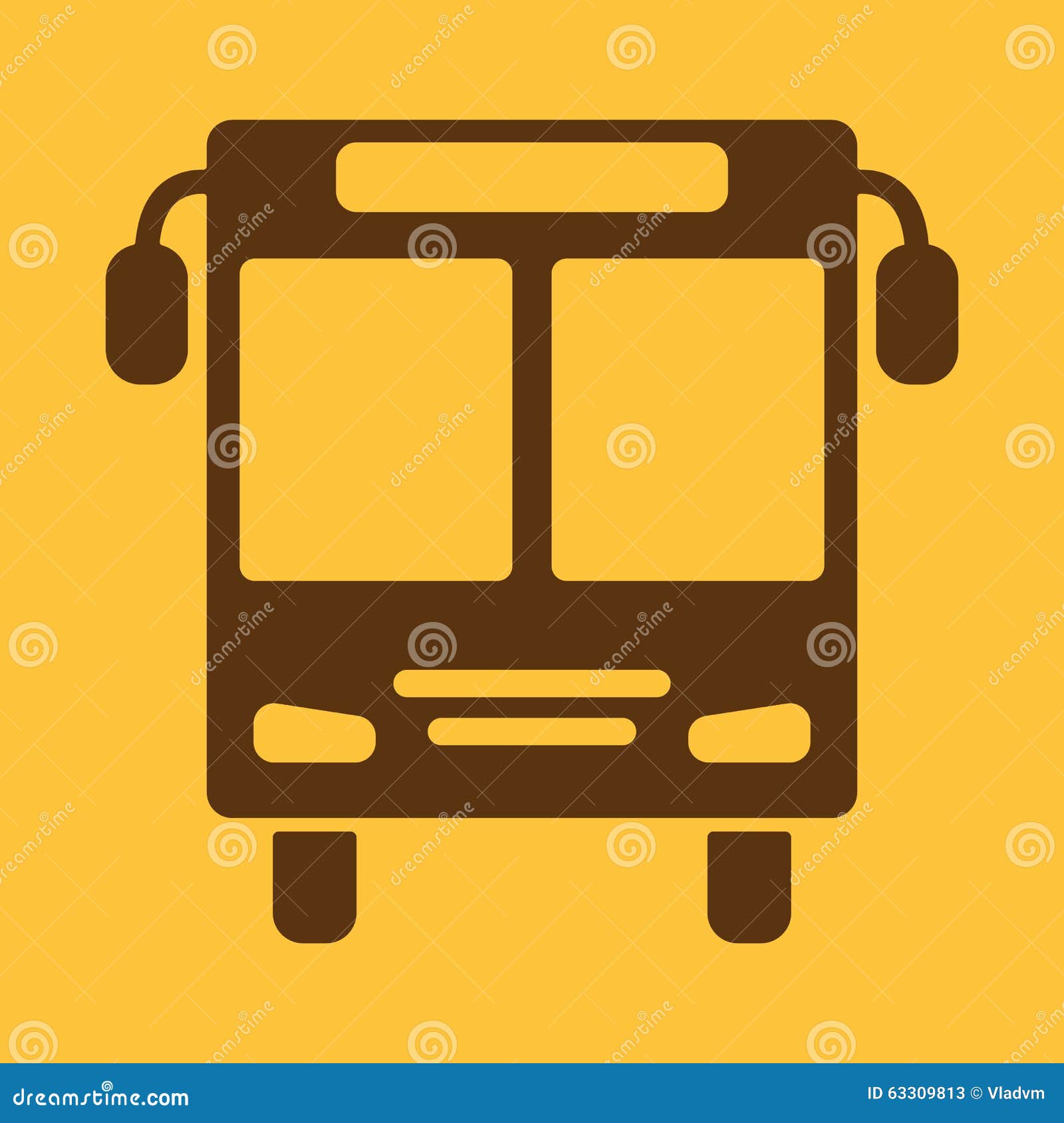 The Bus Icon. Public Transport Stop Symbol Stock Illustration ...