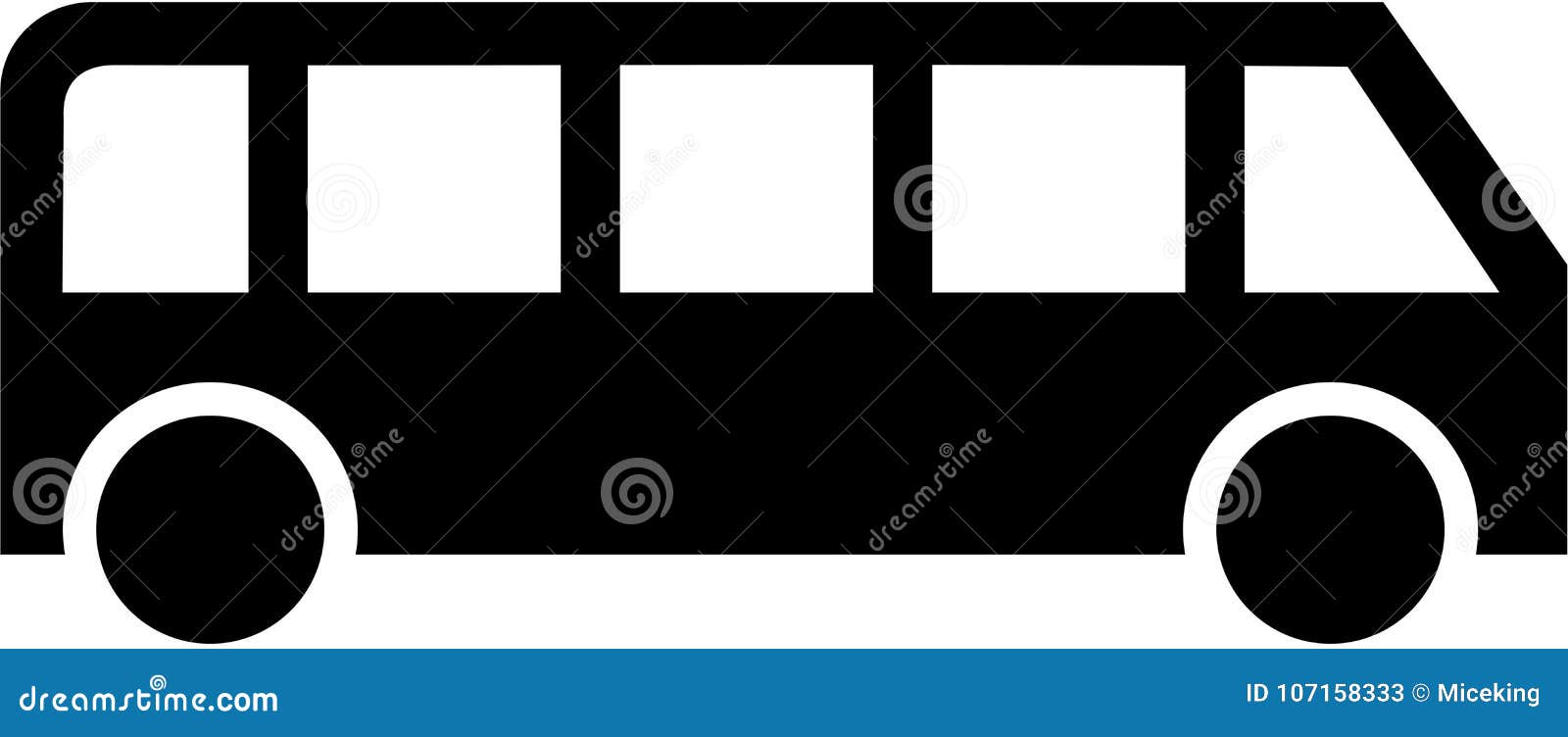 Bus icon side stock vector. Illustration of modern, logo - 107158333