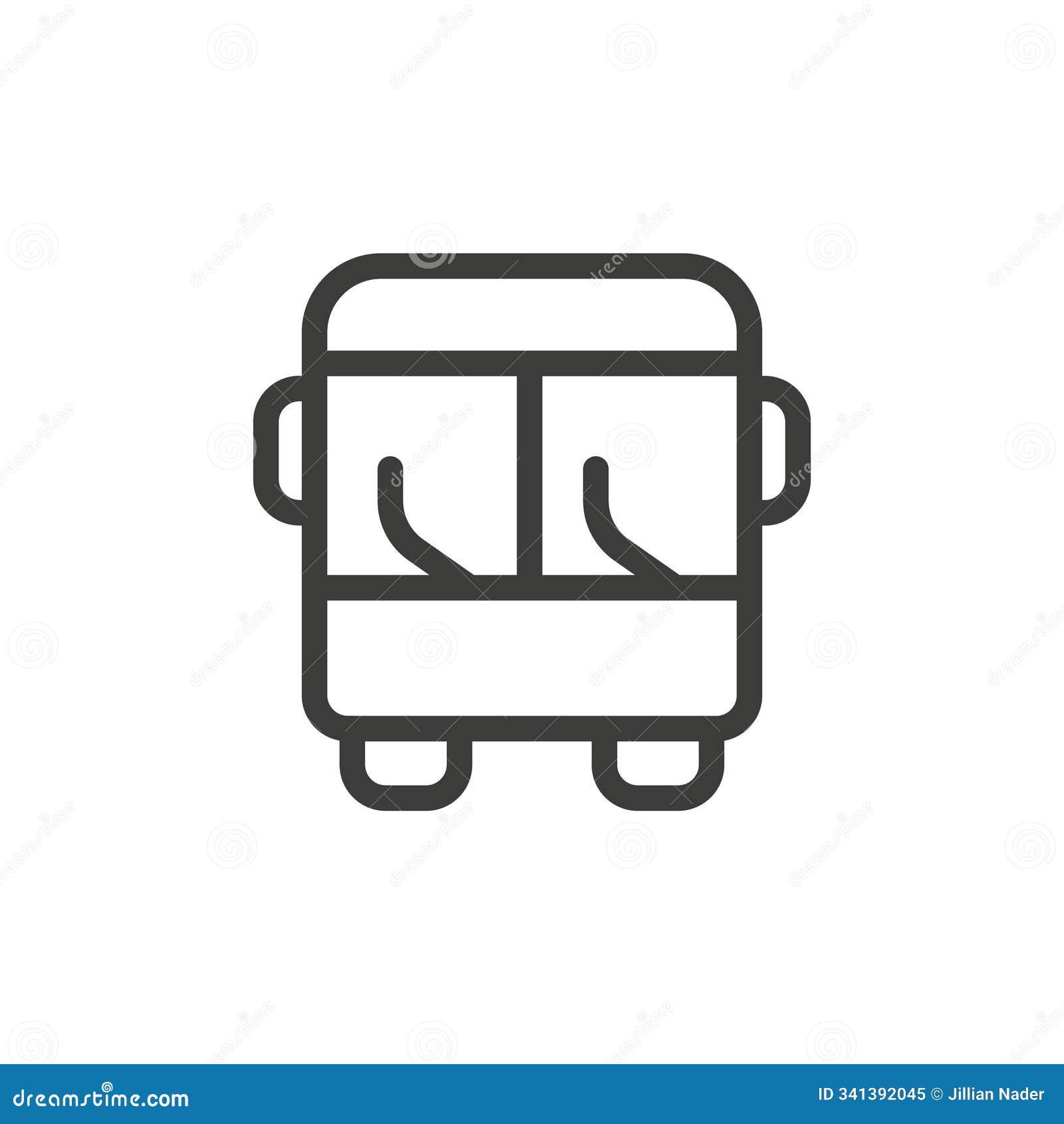 Bus Icon Simple Outline Vector Logo Stock Vector - Illustration of ...