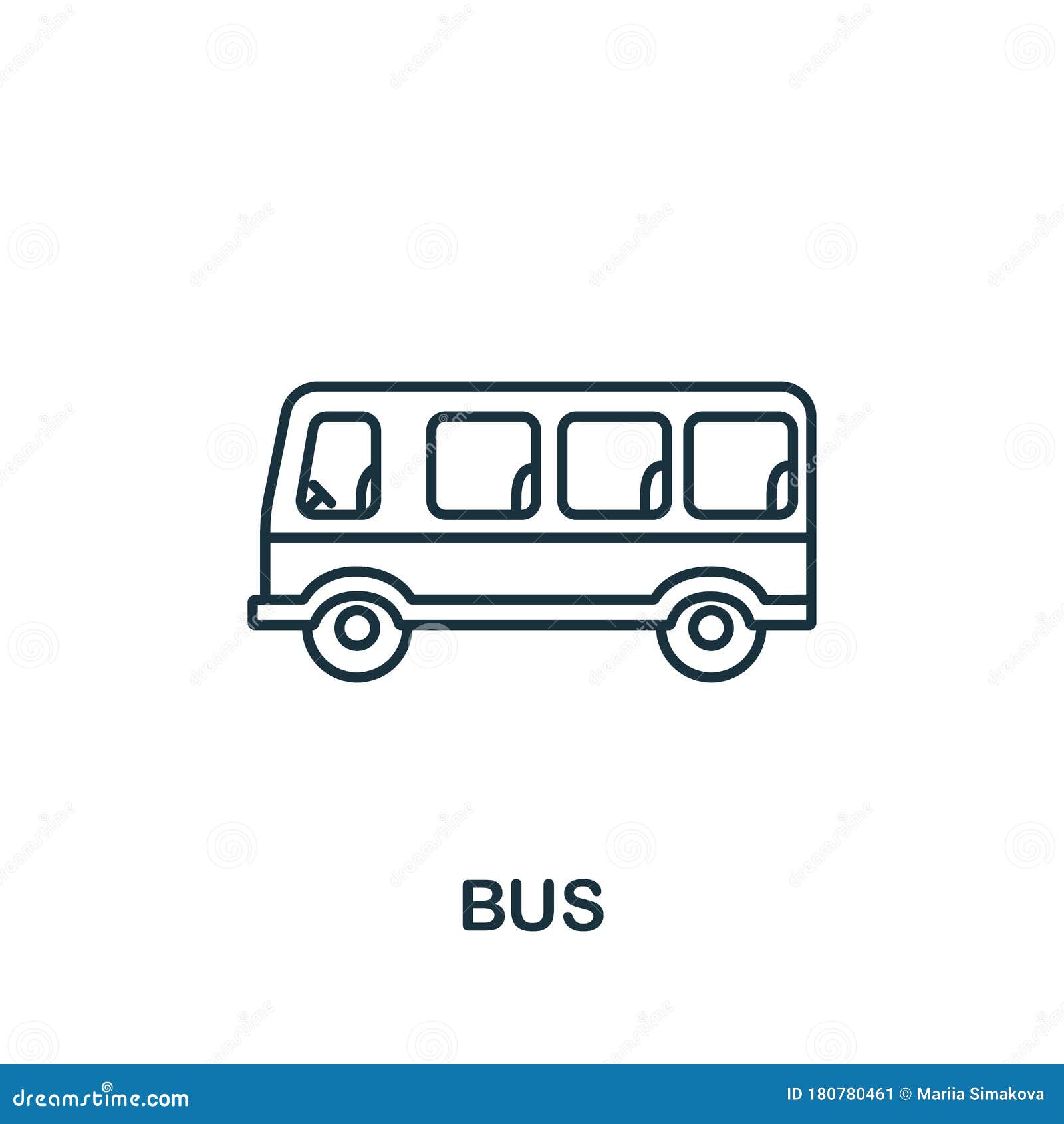 Bus Icon. Simple Line Element Bus Symbol for Templates, Web Design and ...