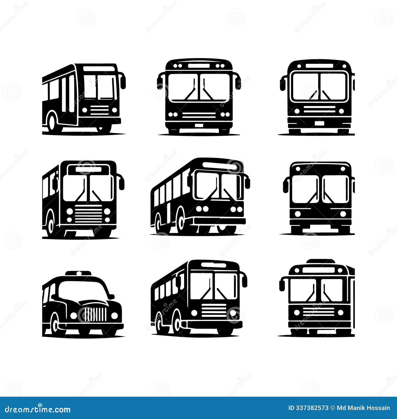 Bus Icon" is a Simple and Recognizable Graphic Representation of a Bus ...