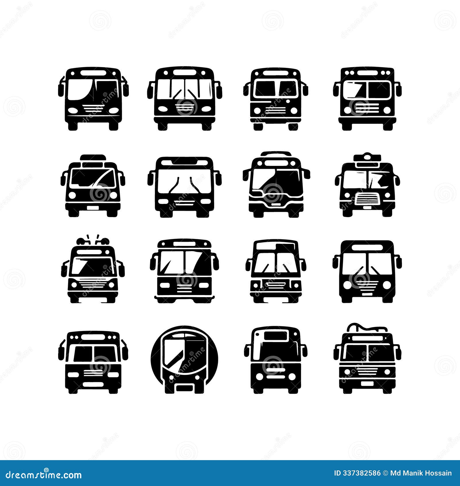 Bus Icon" is a Simple and Recognizable Graphic Representation of a Bus ...