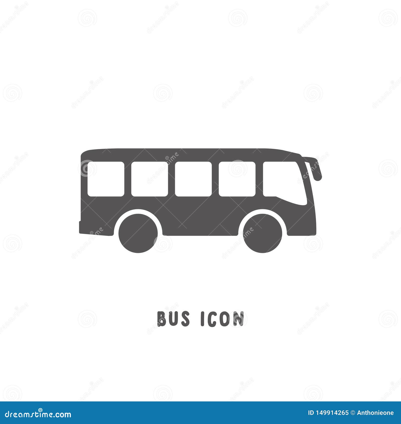 Bus Icon Simple Flat Style Vector Illustration Stock Vector ...