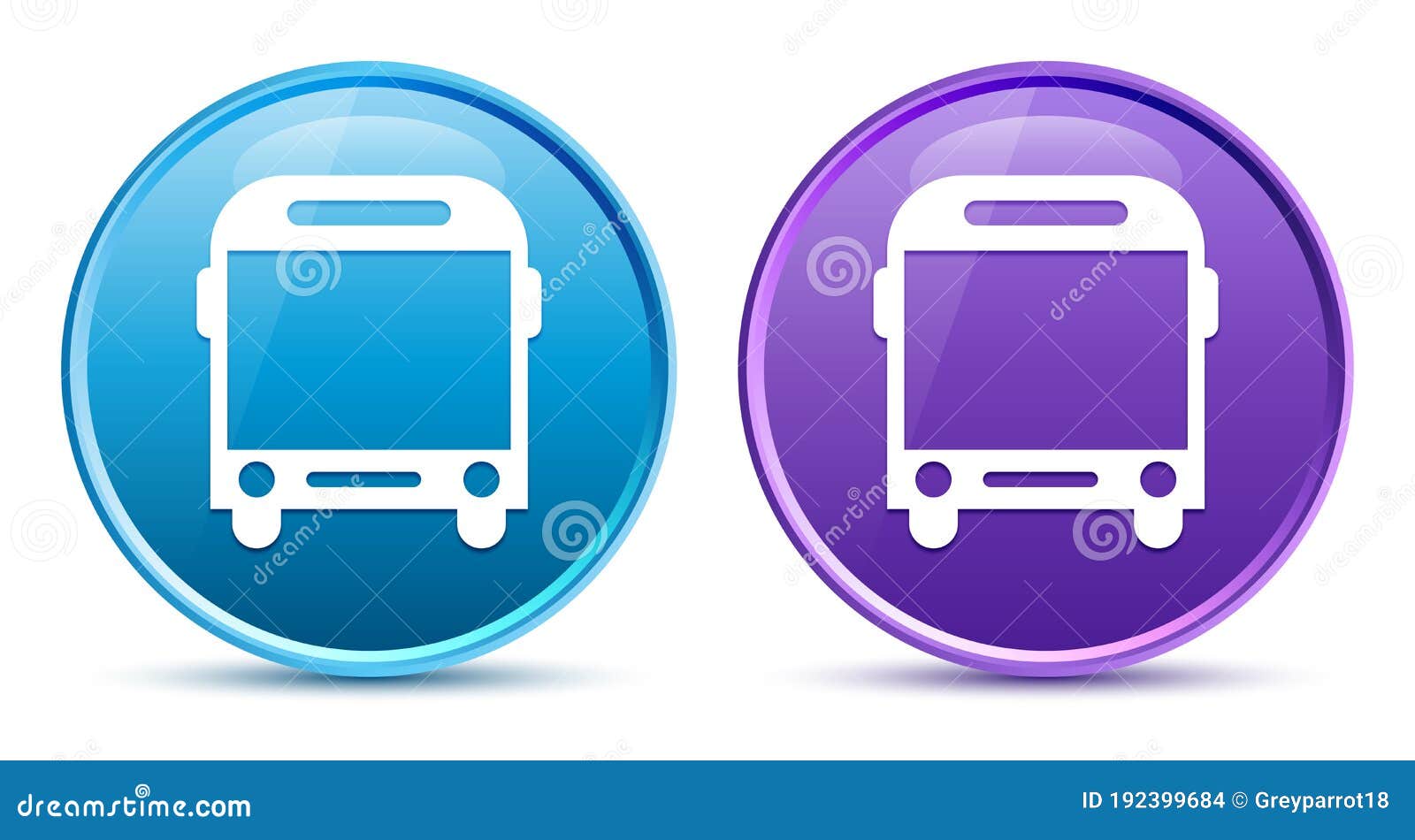 Bus Icon Sleek Soft Round Button Set Illustration Stock Vector ...