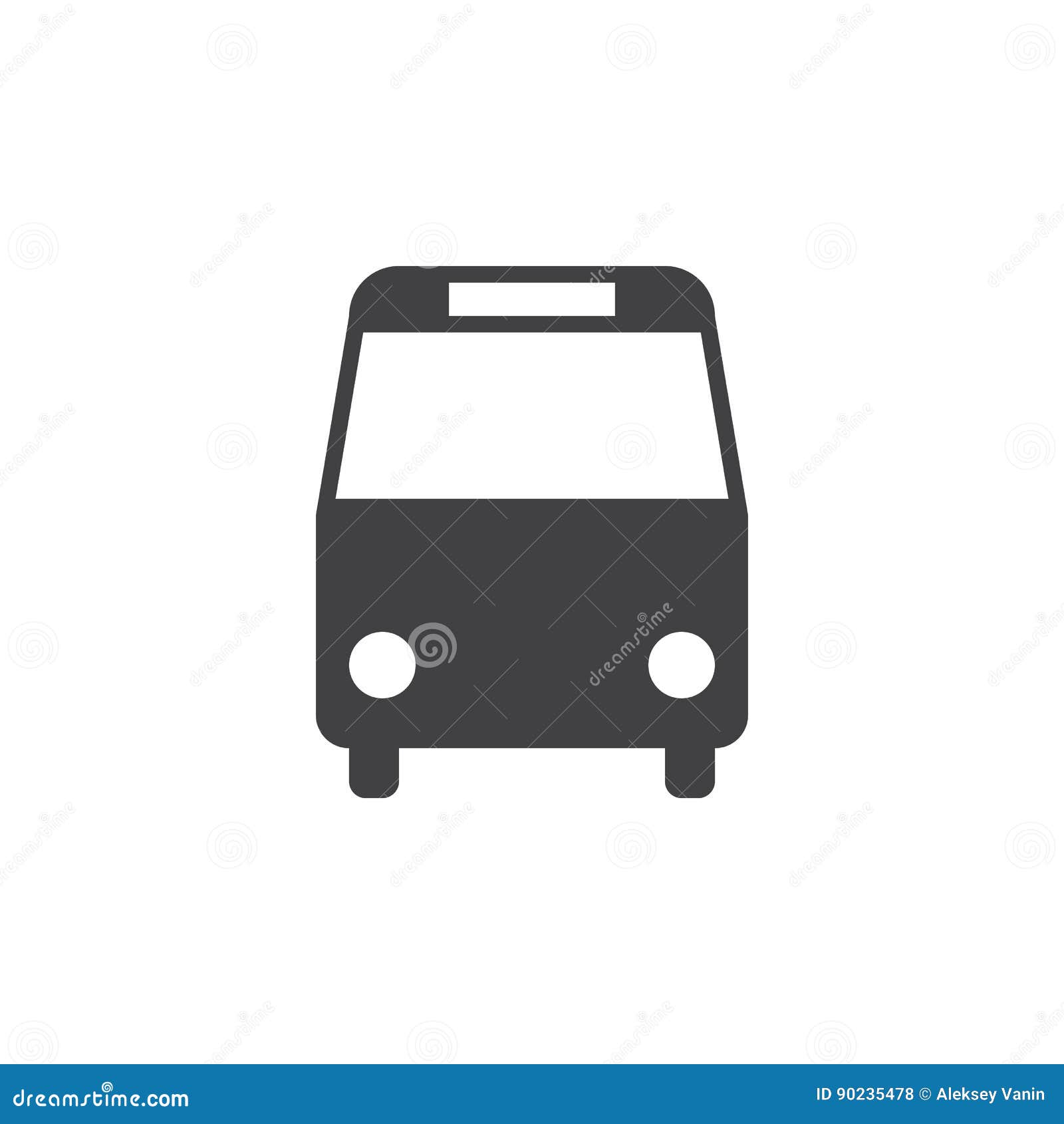 Bus Icon , Solid Logo Illustration, Pictogram Isolated on Stock ...