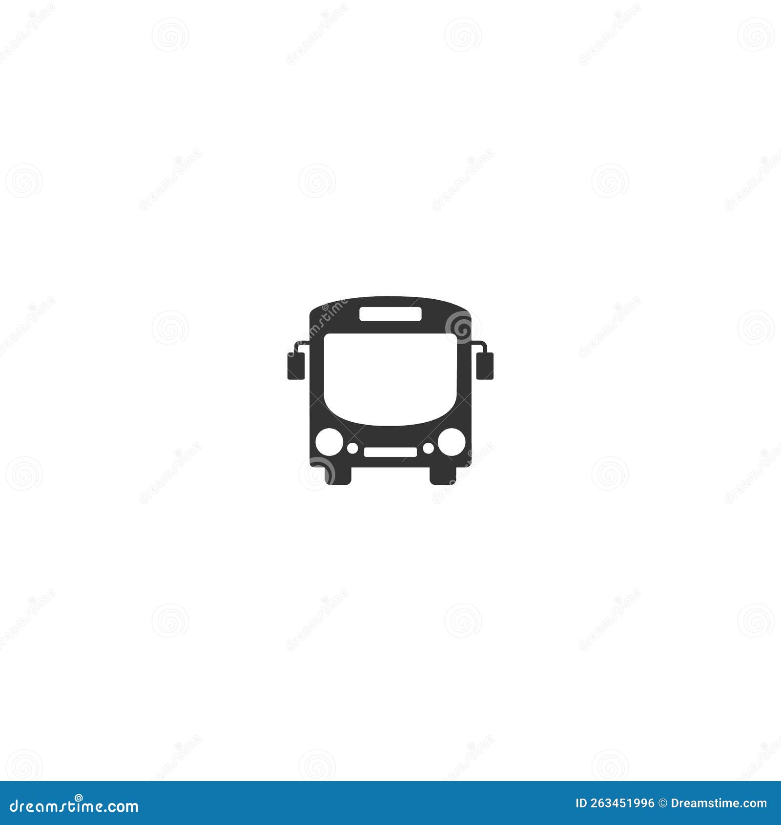Bus Icon Symbol Vector on White Flat Sign Stock Vector - Illustration ...