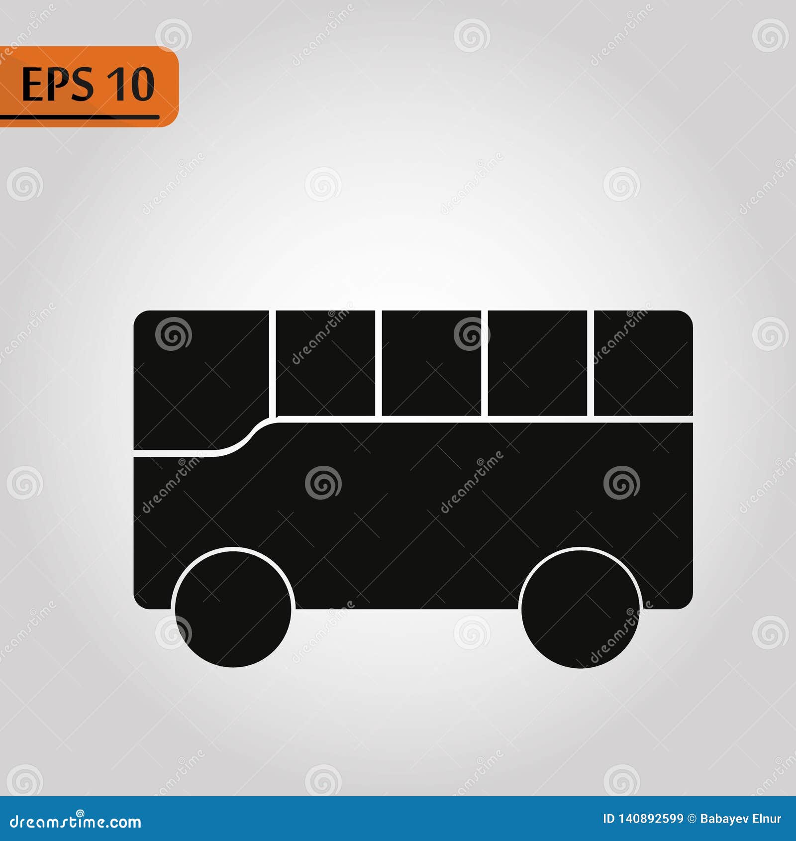Bus Icon, Transport Vector, Solid Logo, Flat Style Stock Vector ...