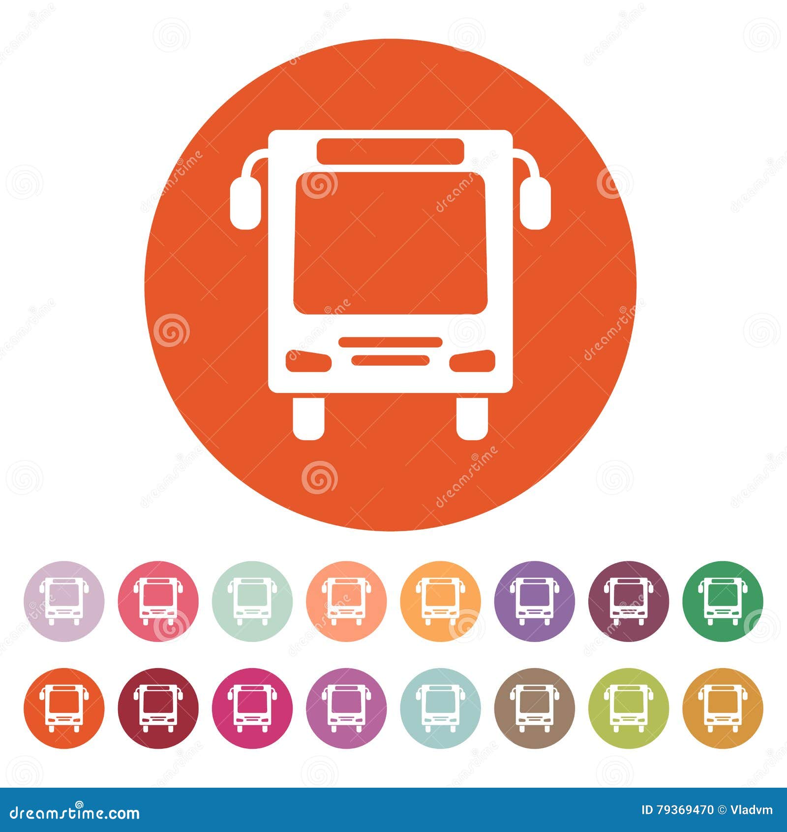 The Bus Icon. Travel Symbol Stock Vector - Illustration of object ...