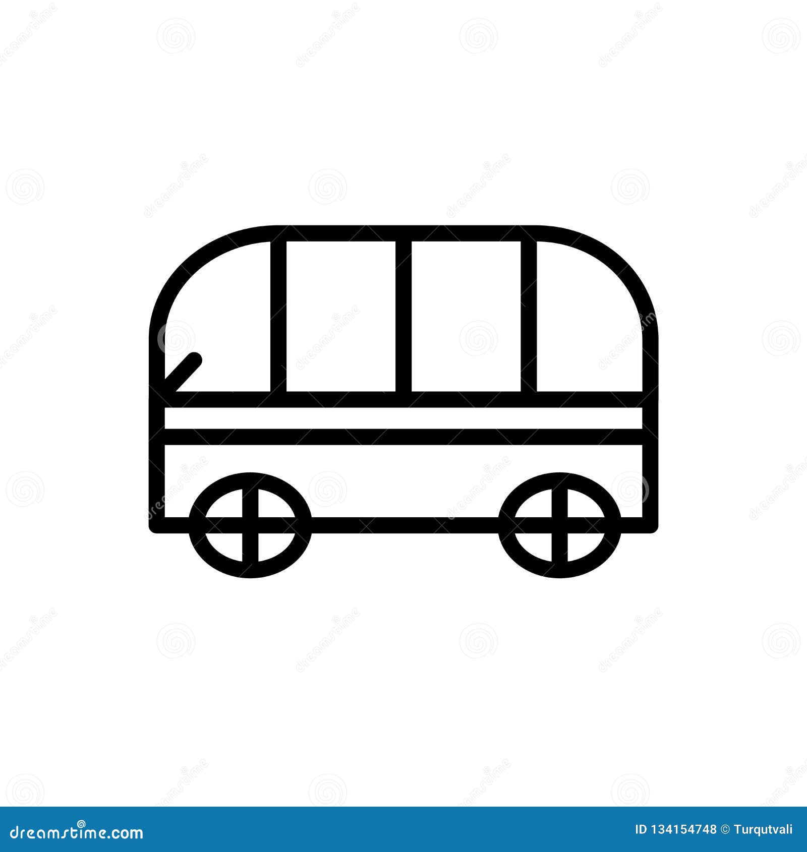 Bus Icon Vector Isolated on White Background, Bus Sign , Line or Linear ...