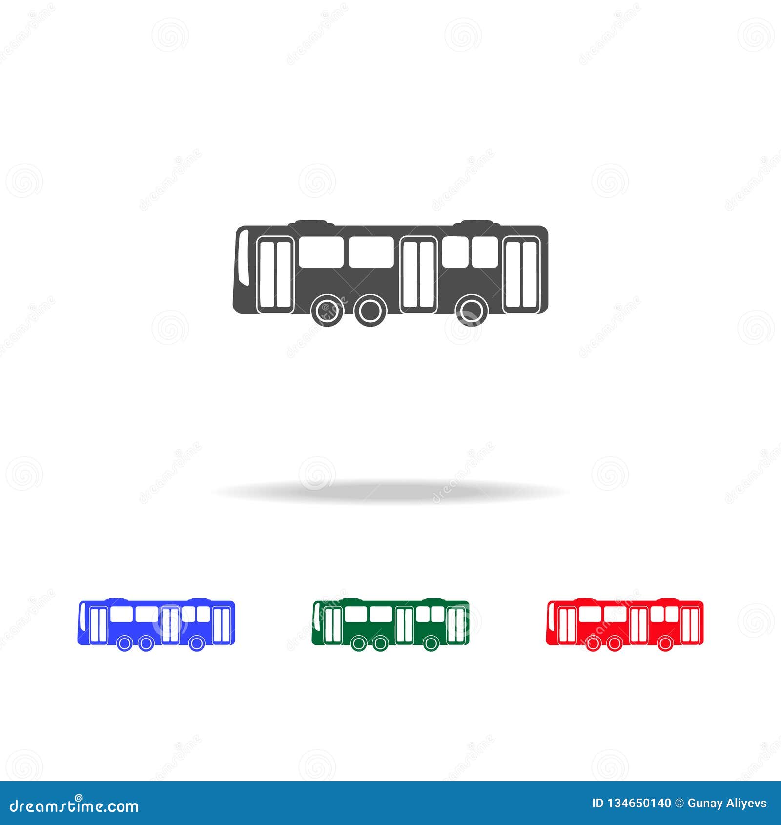 Bus Icons. Elements of Transport Element in Multi Colored Icons ...