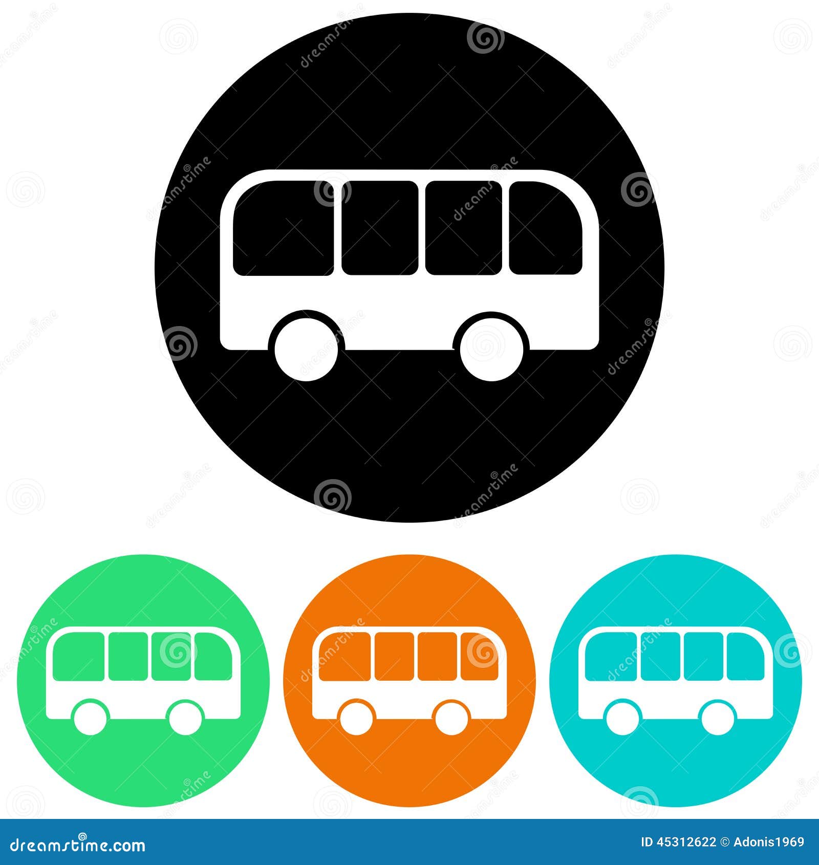 Bus icons stock vector. Illustration of colored, illustrated - 45312622 Bus icons stock vector. Illustration of colored, illustrated - 45312622
