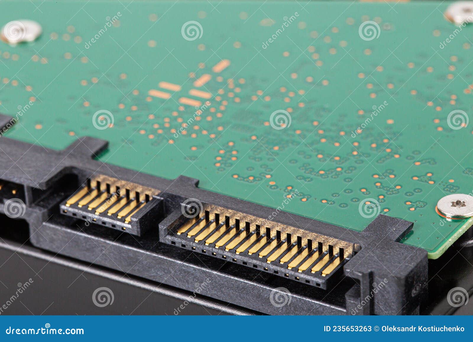 Bus Interface Connectors of the Hard Drive Stock Image - Image of head ...
