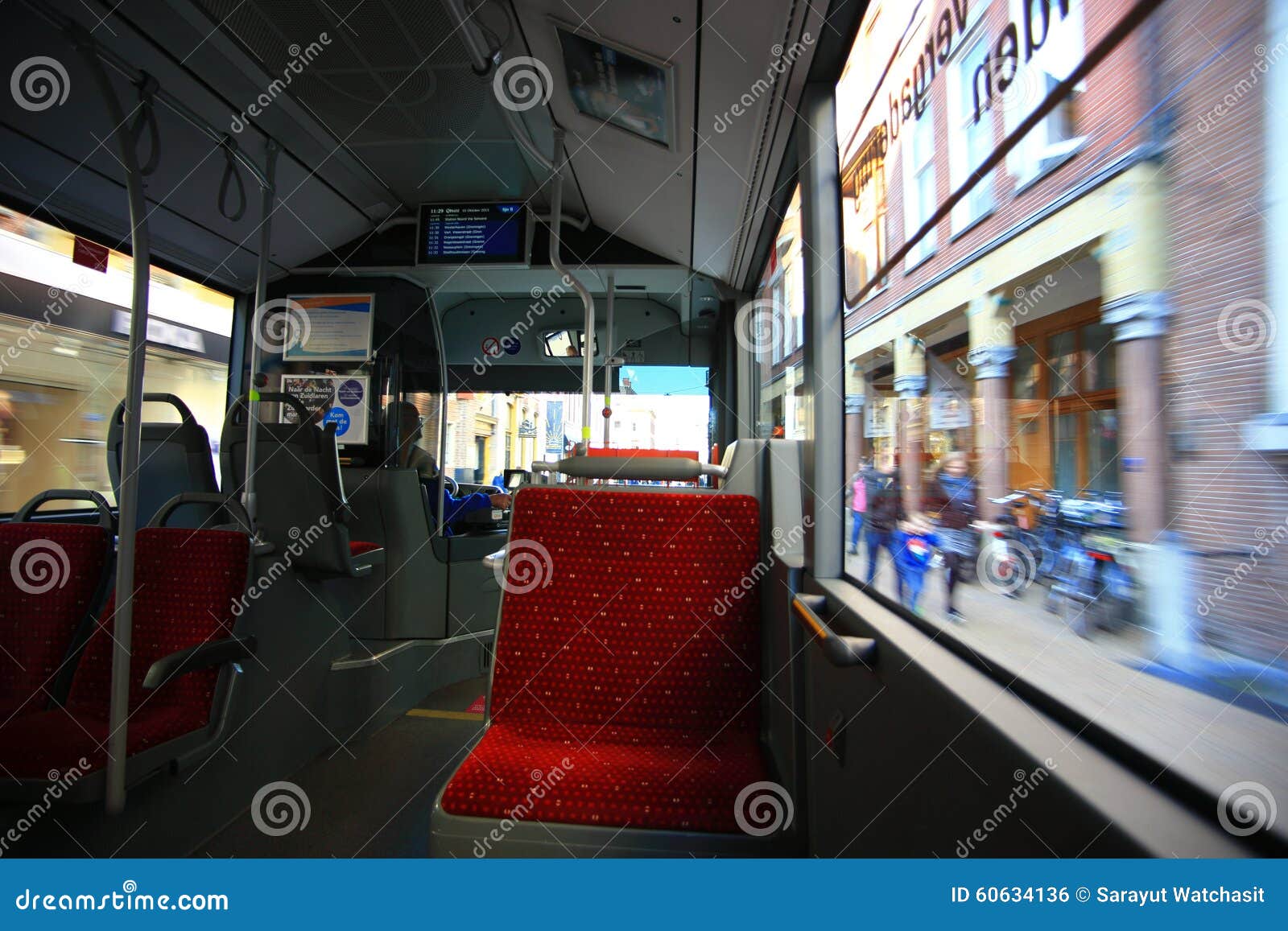 Bus interior editorial photo. Image of groningen, inside - 60634136