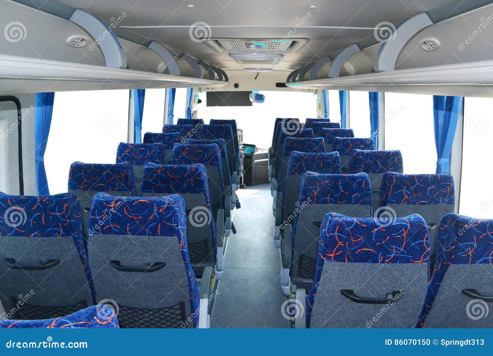 Bus interior stock photo. Image of chair, coach, isolated - 86070150