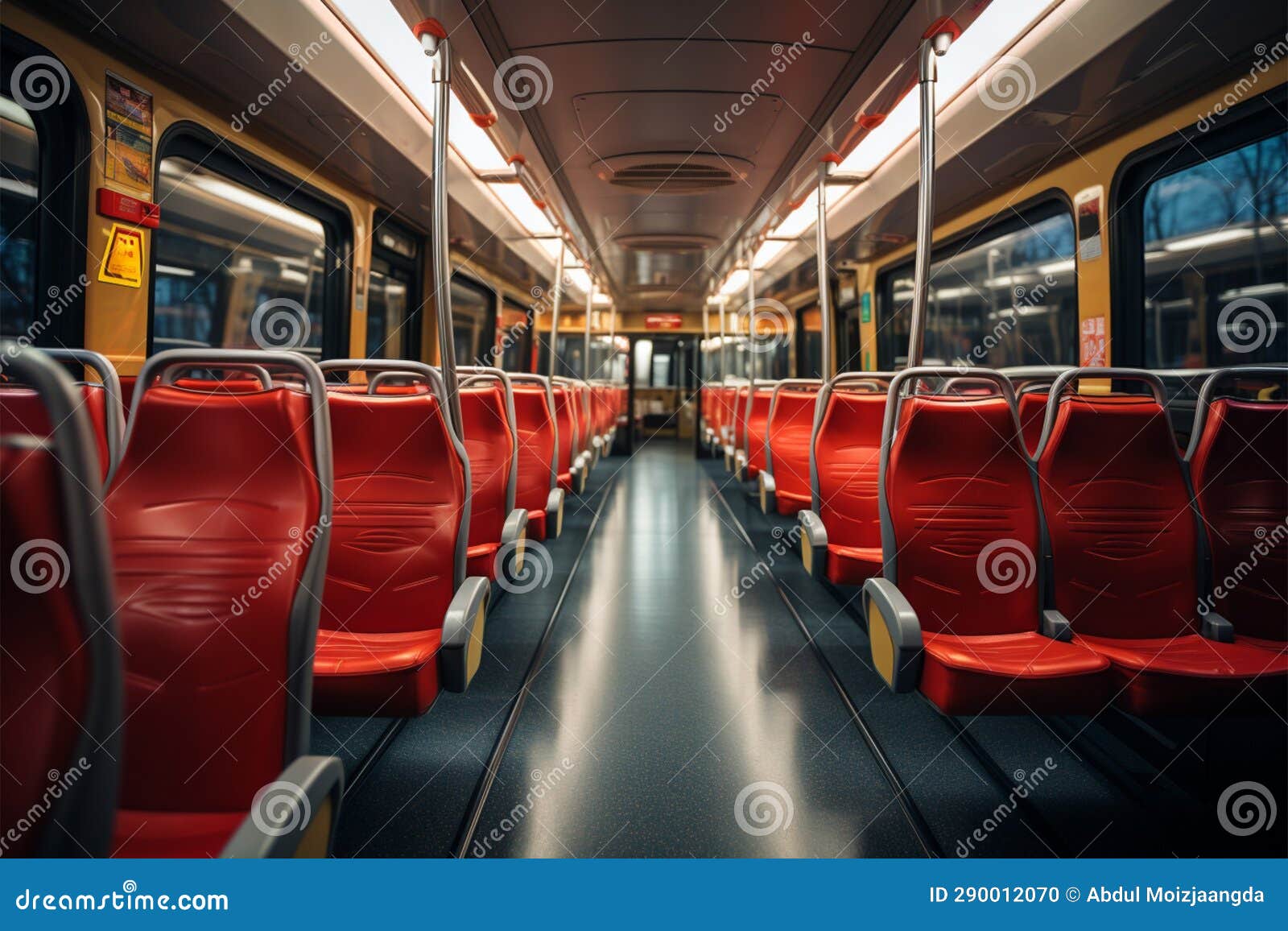 Bus Interior with Passengers Rear View Stock Illustration ...