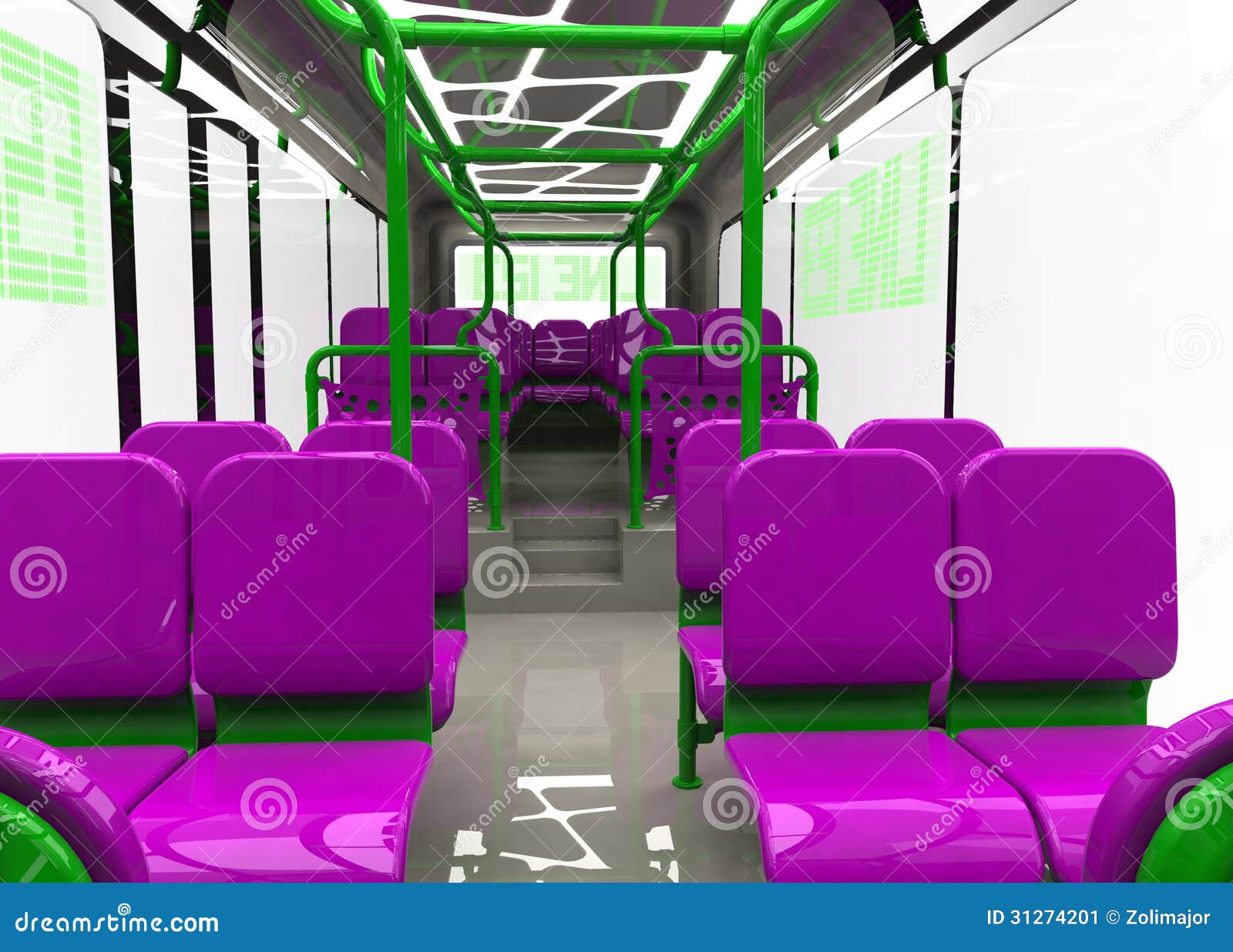 Bus interior stock illustration. Illustration of modern - 31274201