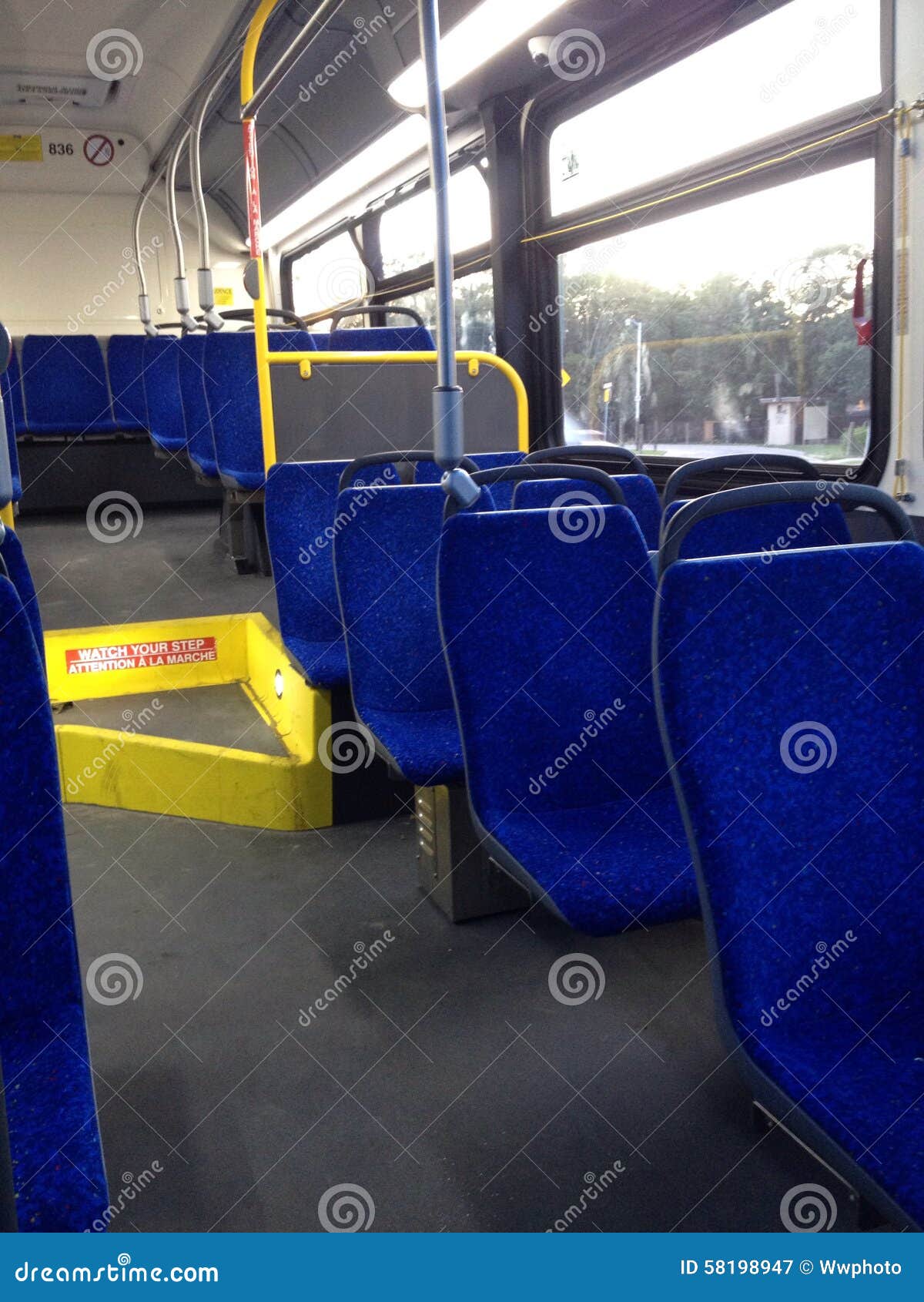 Bus interior stock image. Image of indoors, canada, journey - 58198947