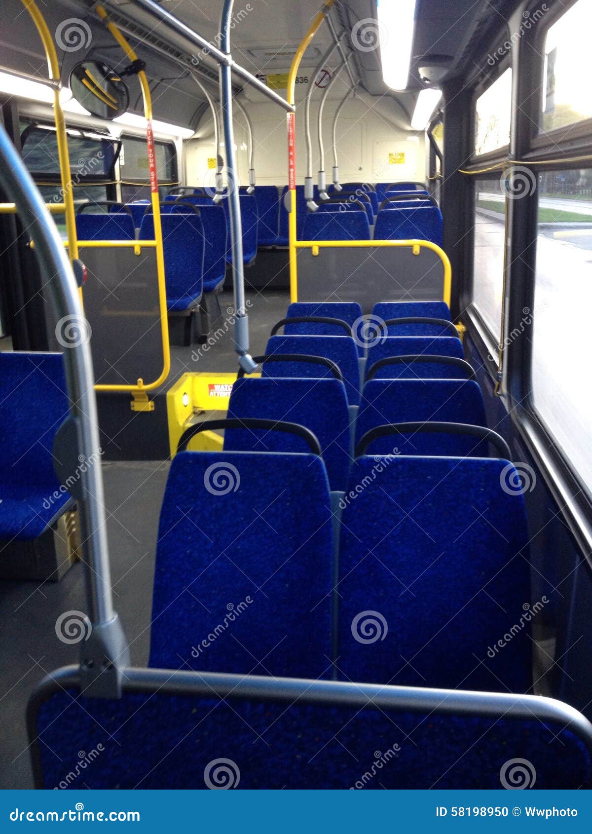Bus interior stock photo. Image of single, interior, scene - 58198950