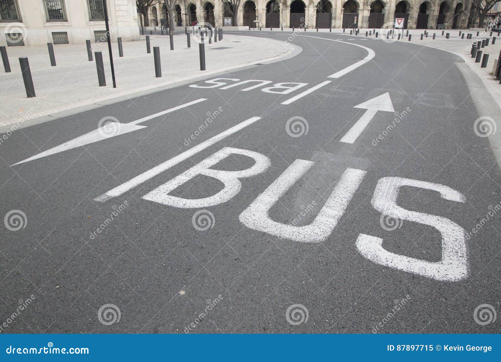 Bus Lane Arrow stock image. Image of diagonal, public - 87897715