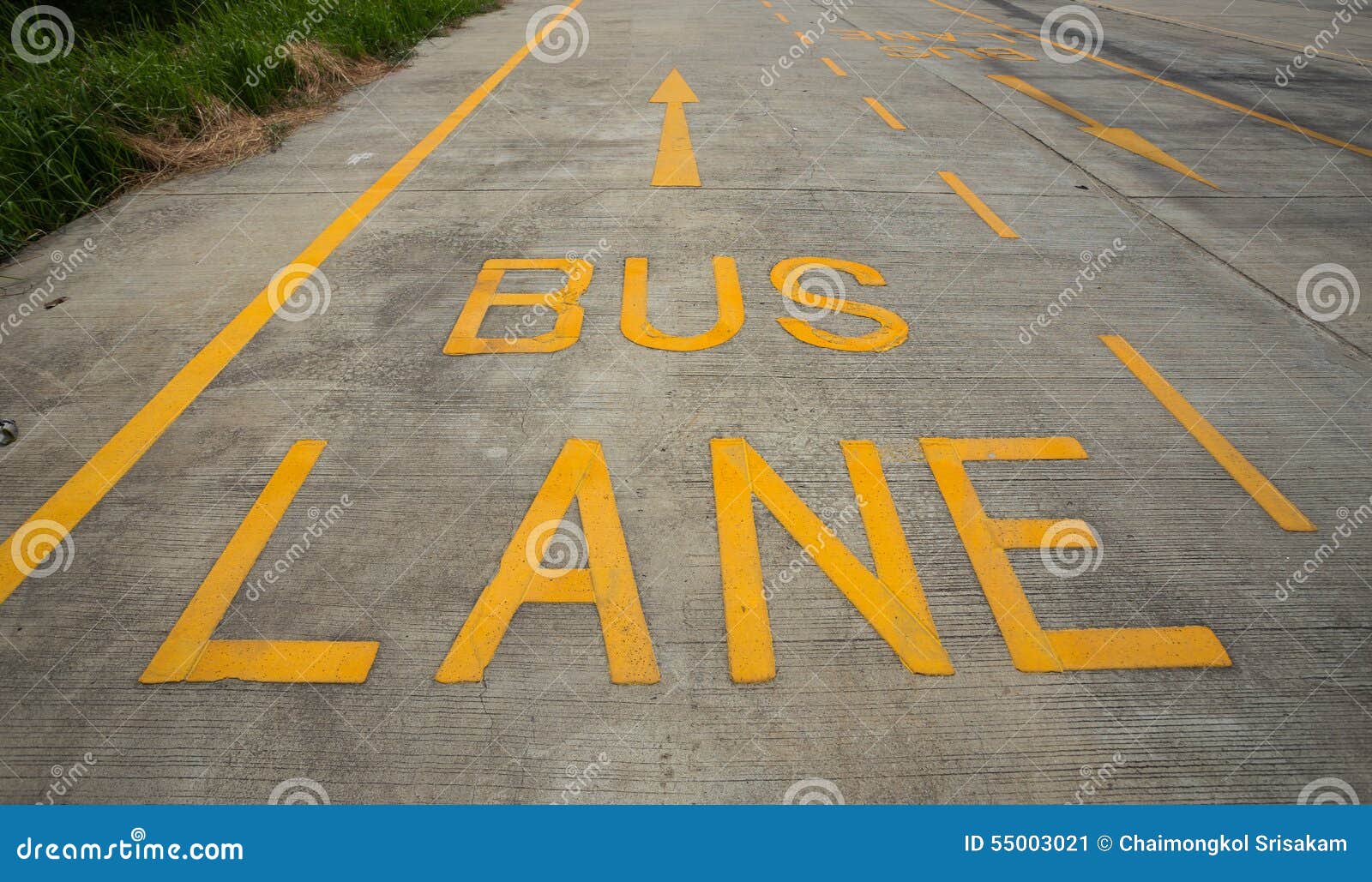 Bus lane sign on the road stock image. Image of transport - 55003021