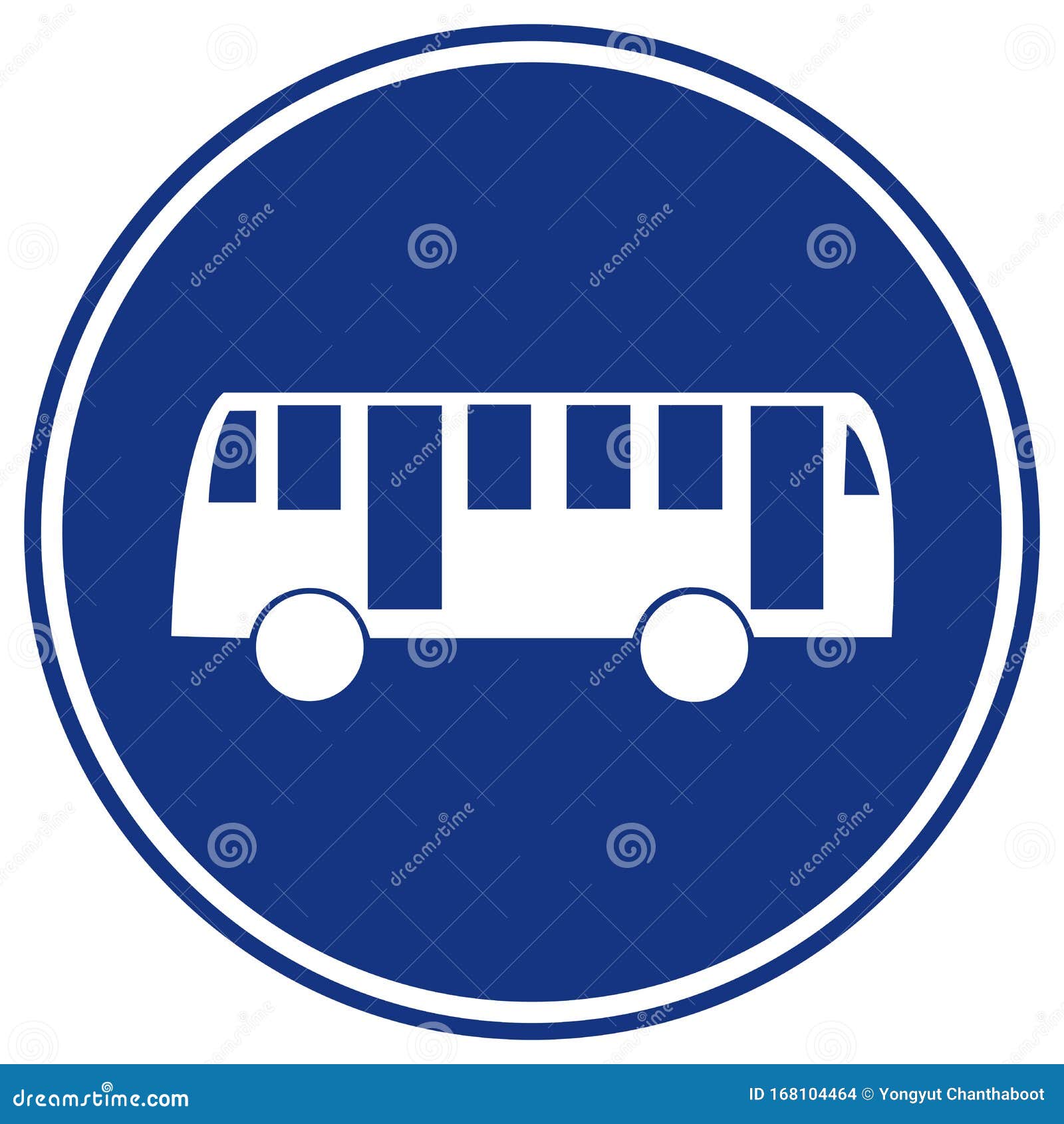 Bus Lane Traffic Road Sign, Vector Illustration, Isolate on White ...
