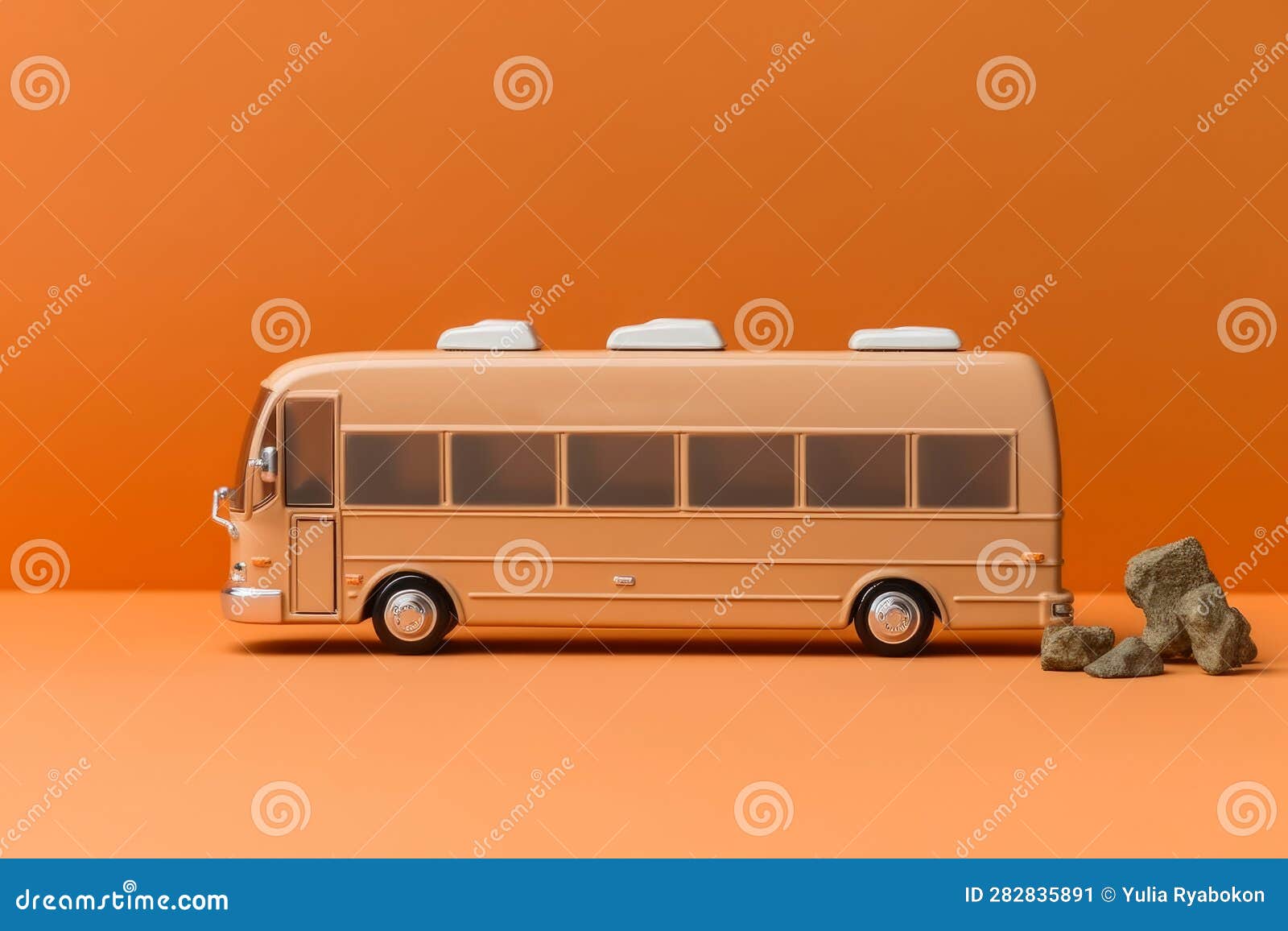 Bus Mockup Background. Generate Ai Stock Illustration - Illustration of ...