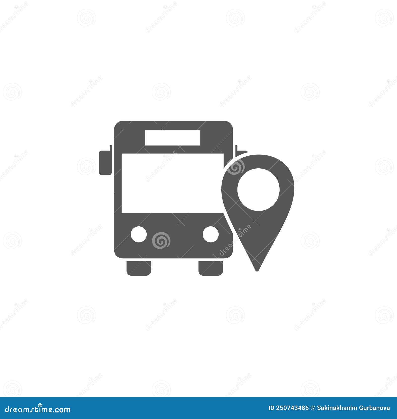 Bus navigation vector stock illustration. Illustration of isolated ...