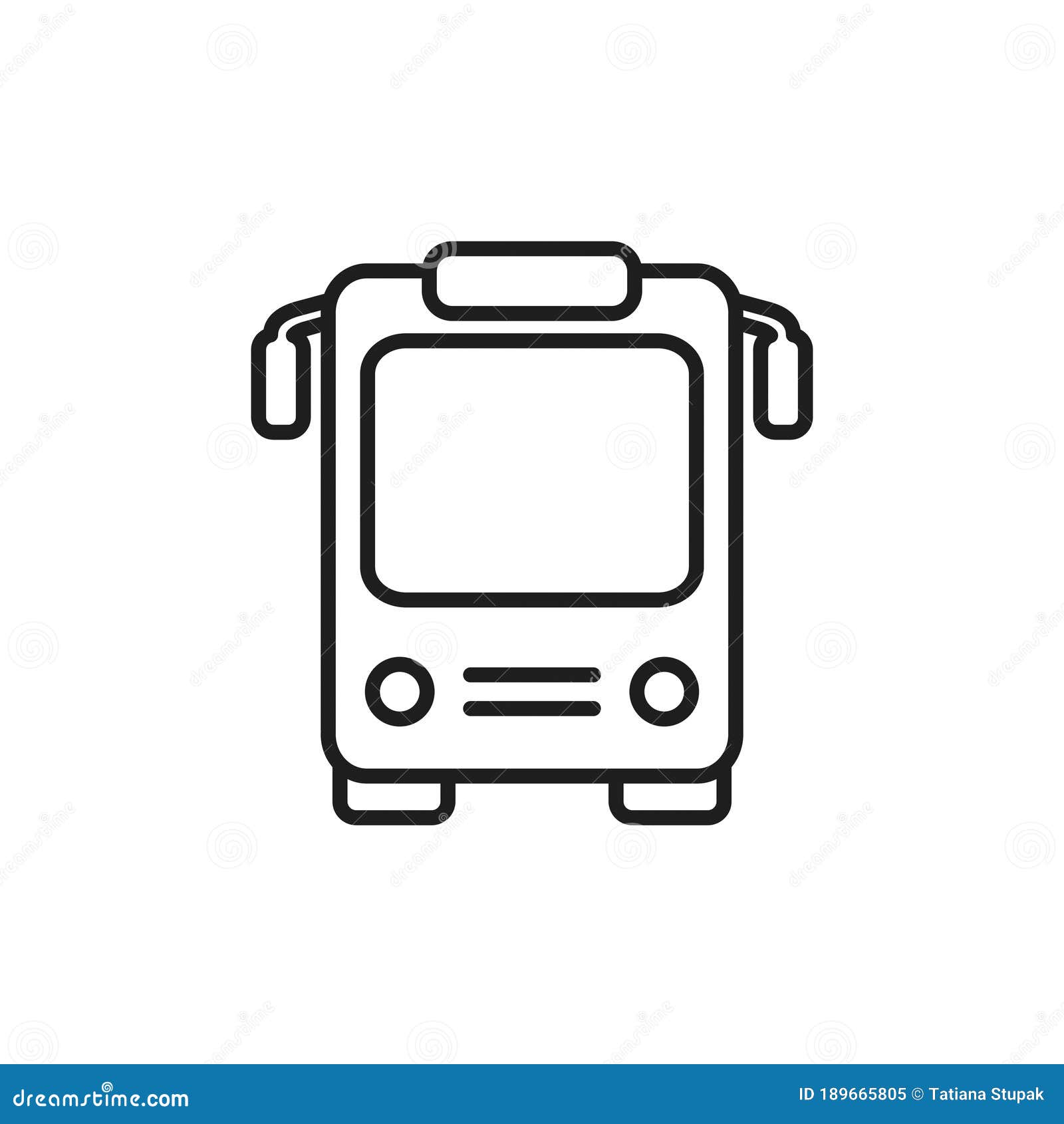 Bus Otline Icon. Vector Islated Line Bus Symbol Stock Vector ...
