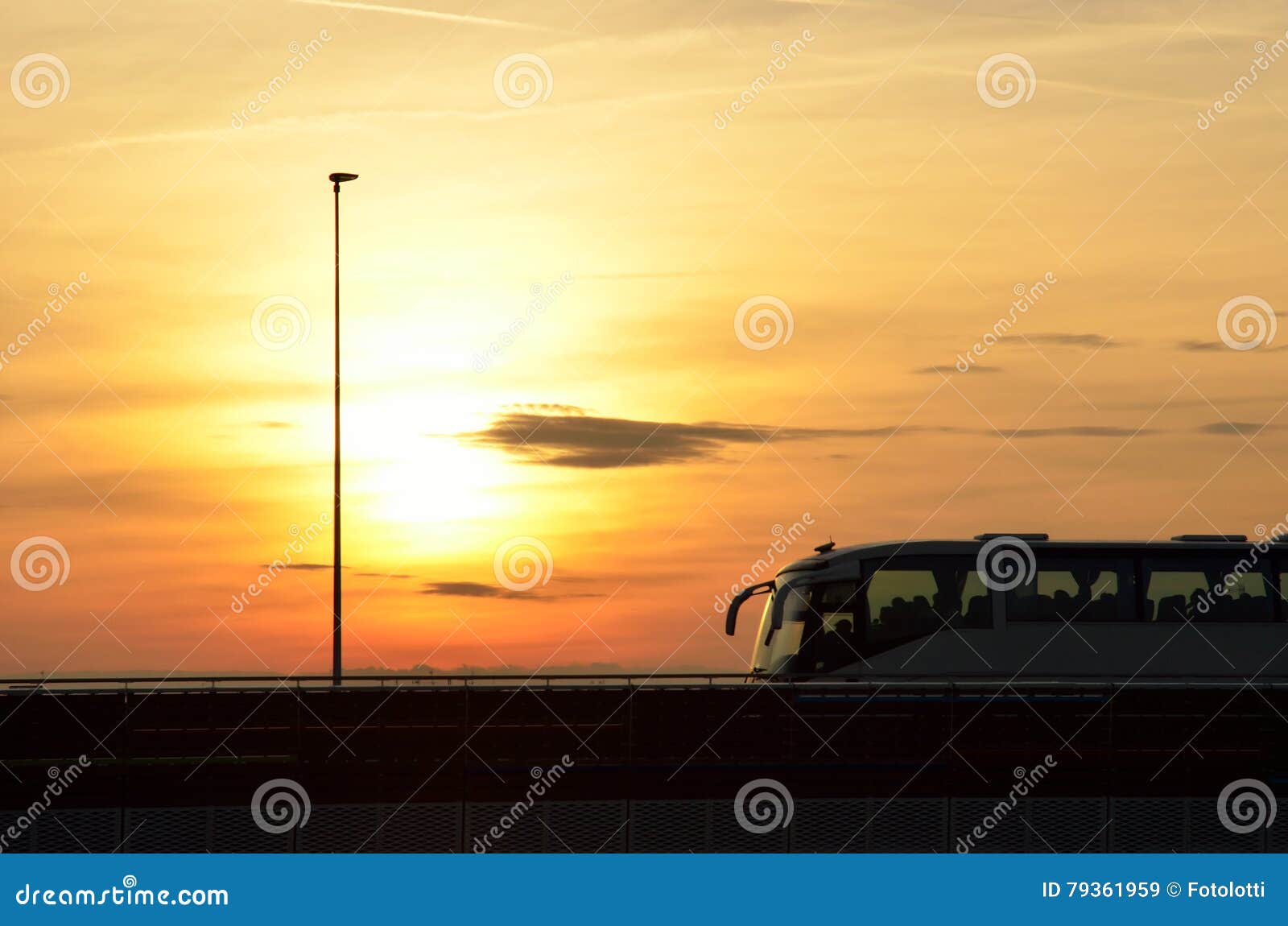 Bus over the bridge stock image. Image of city, buildings - 79361959