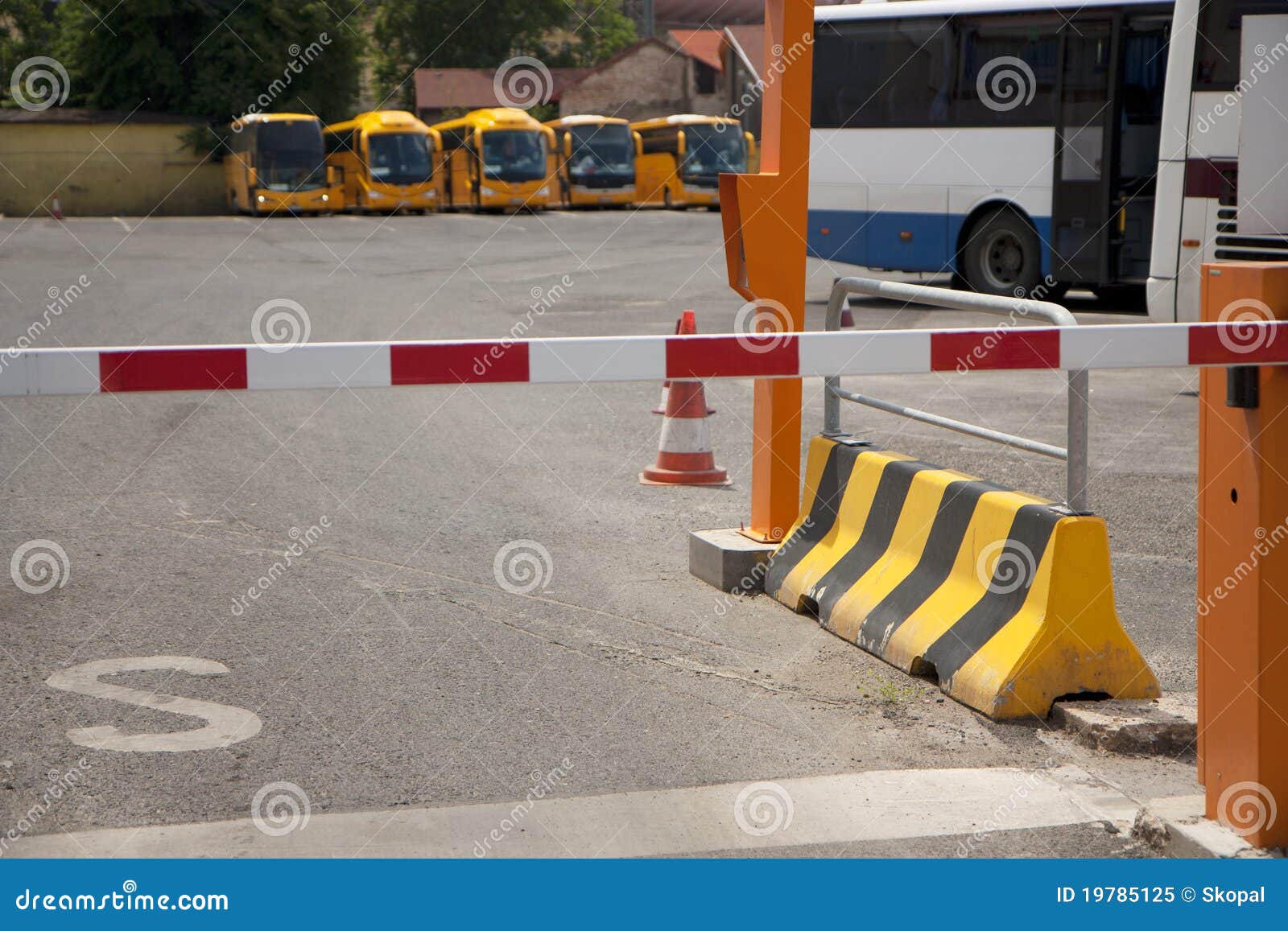 Bus parking stock image. Image of agency, reserved, parking - 19785125